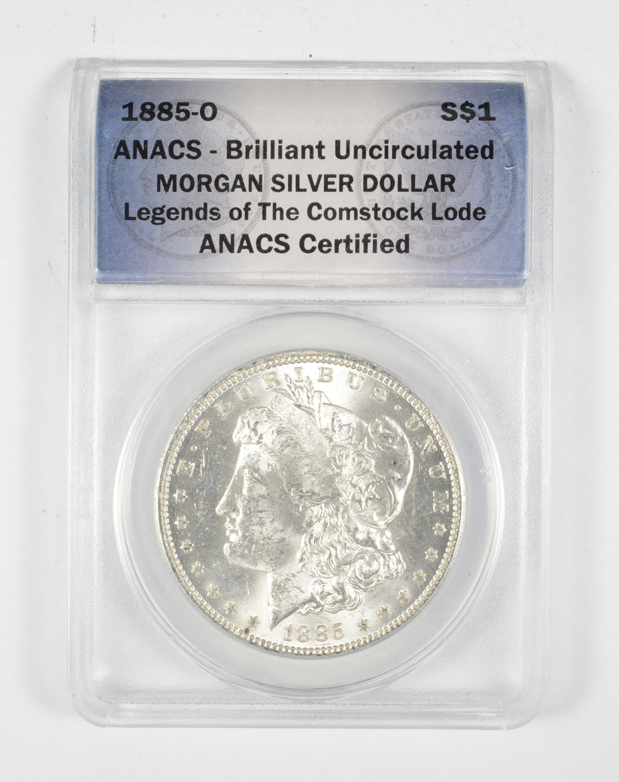BU 1885-O Morgan Silver Dollar - Legends Of The Comstock Lode - Graded ...