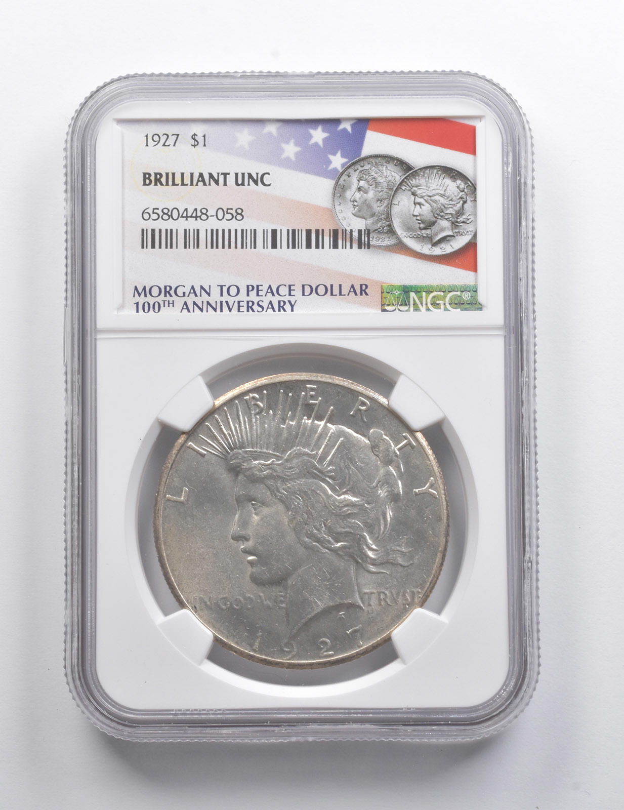 BU 1927 Peace Silver Dollar 100th Anniversary NGC | Property Room