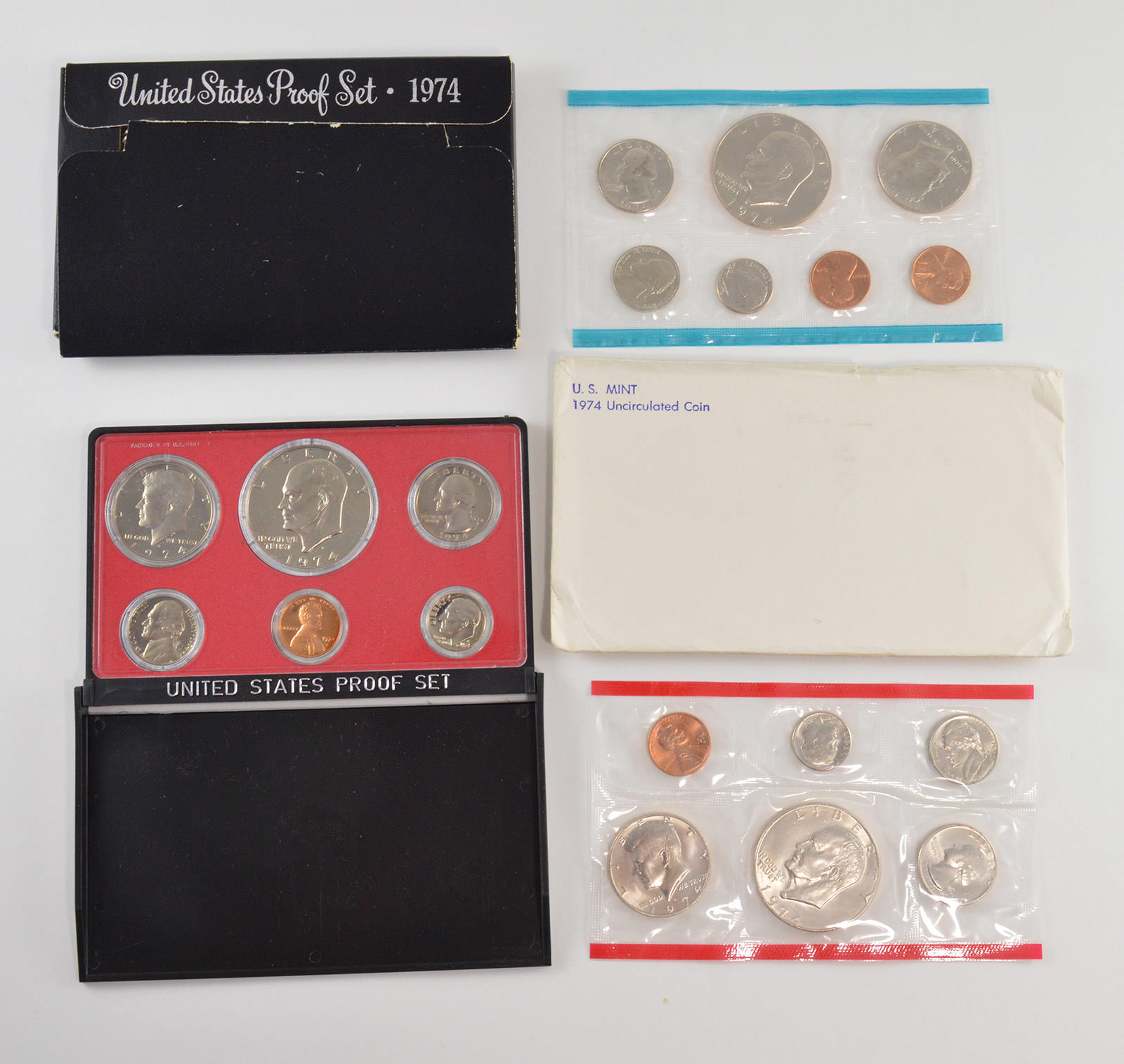 Bulk Deal: 1974 US Proof & Mint Sets - Coin Collection Bundle - 2 Sets - 1 Price with original ...