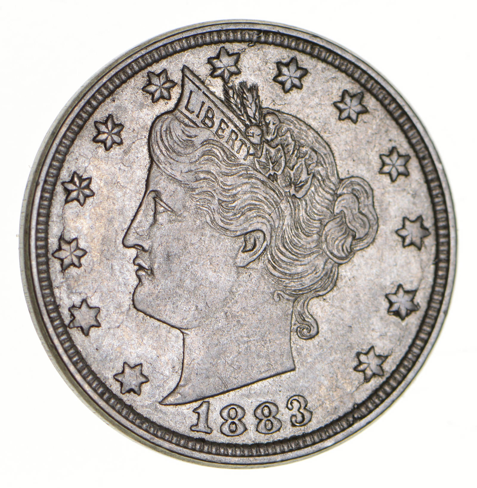 Choice AU+ 1883 NO CENT - Liberty V Nickels - RARE | Property Room