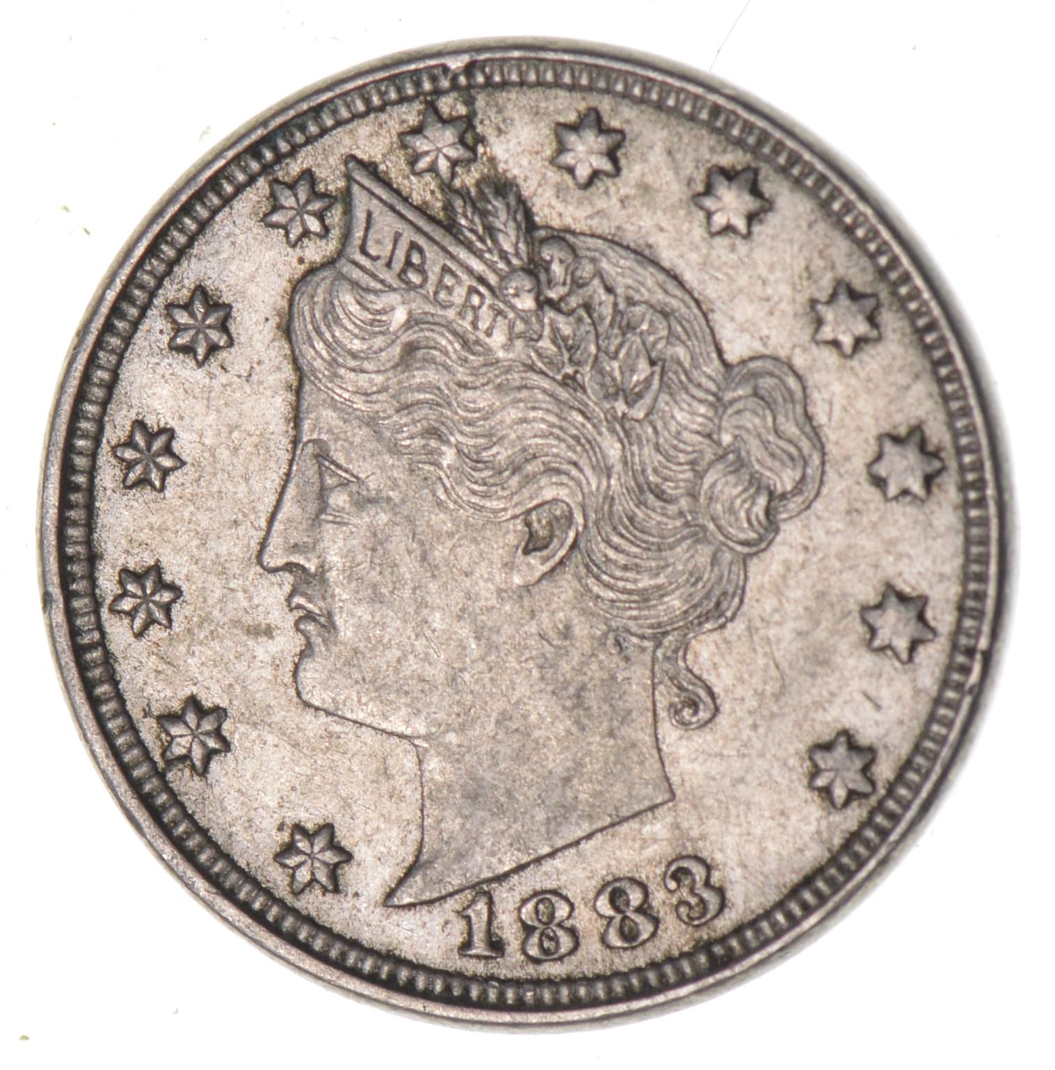 Choice AU+ 1883 NO CENT - Liberty V Nickels - RARE | Property Room