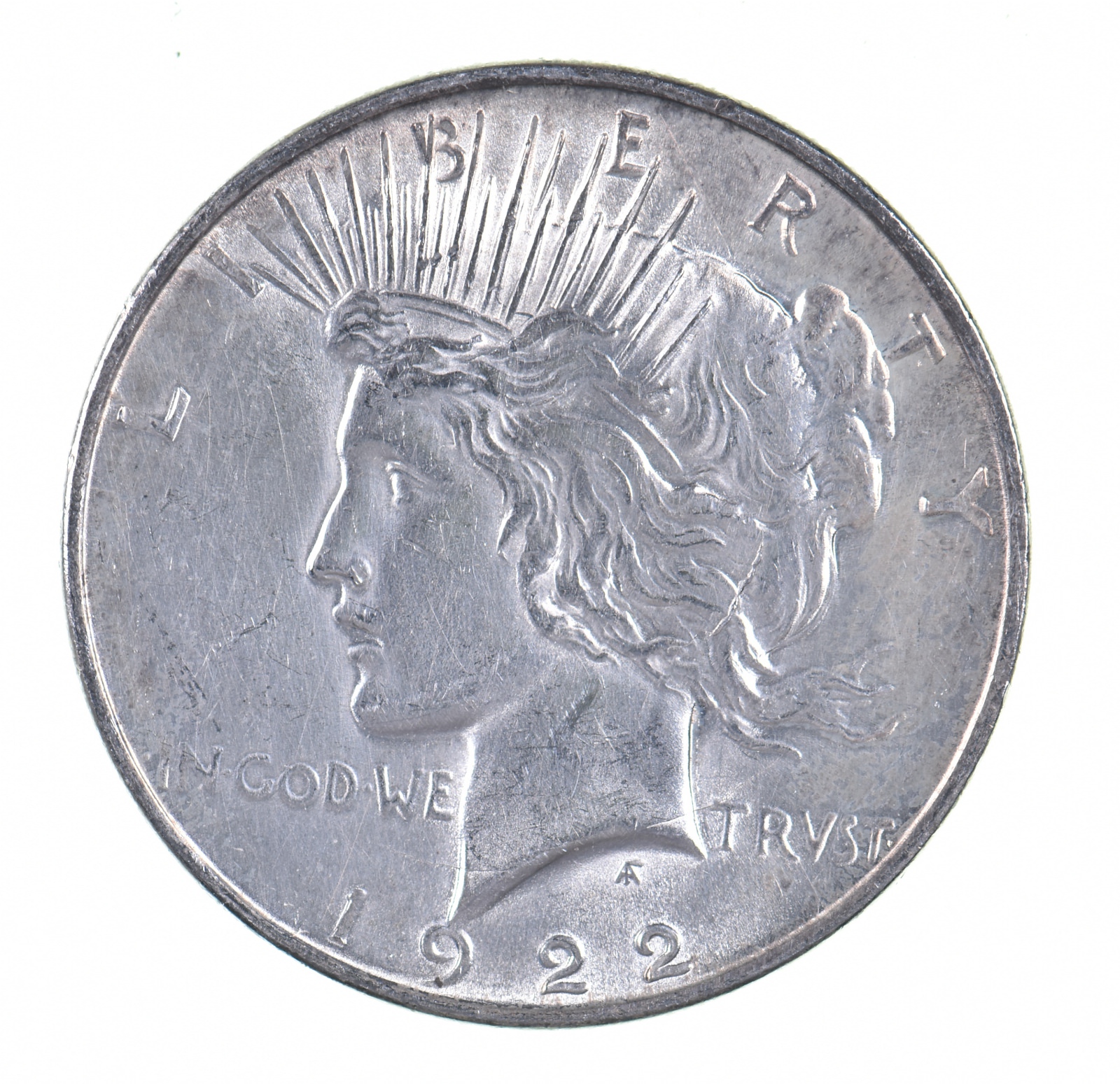 Choice AU/UNC 1922 Peace Silver Dollar - 90% Silver | Property Room