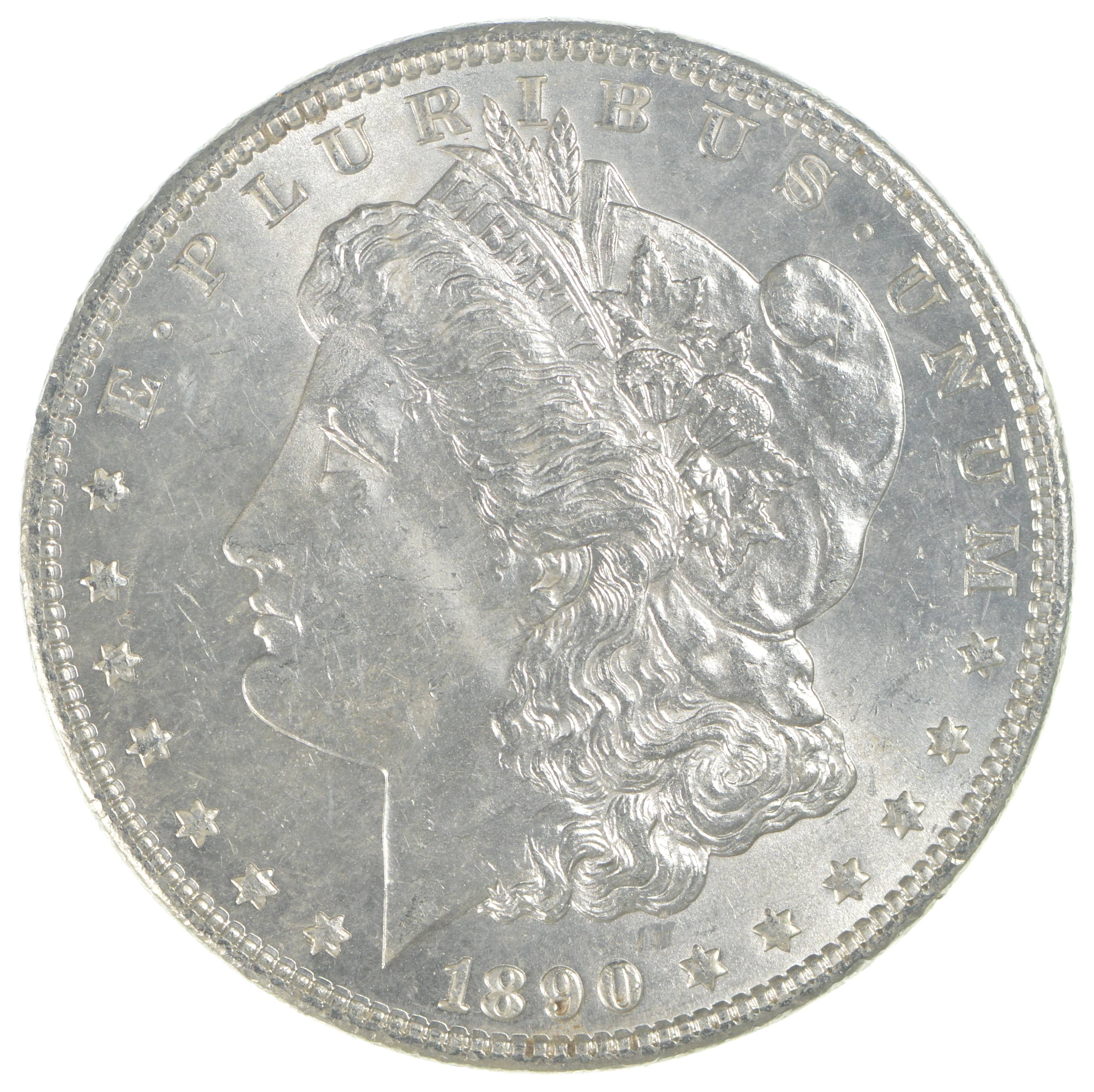 Choice Uncirculated 1890 Morgan Silver Dollar - Blast WHITE | Property Room