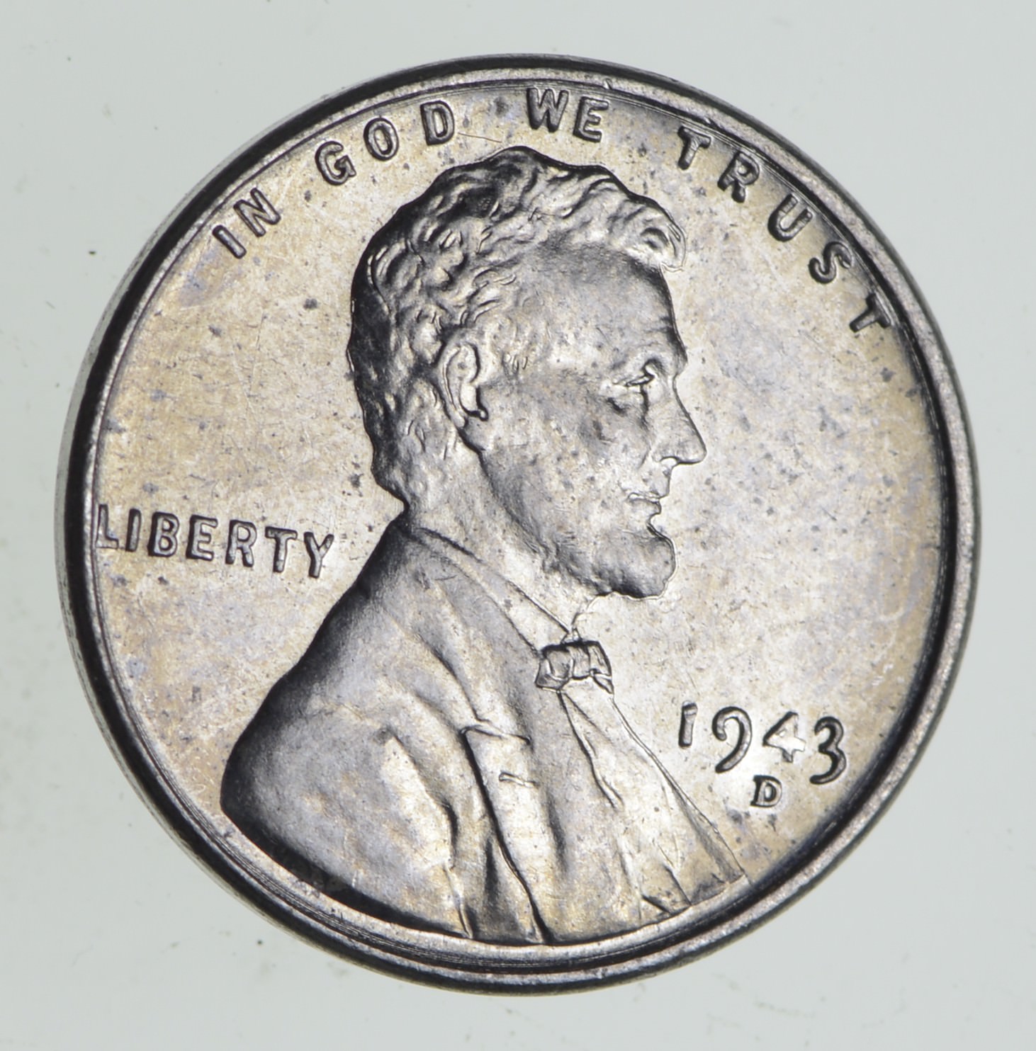 Choice Uncirculated 1943 D STEEL CENT Lincoln Wheat Cent Choice Uncirculated 1943 D STEEL CENT Lincoln Wheat Cent