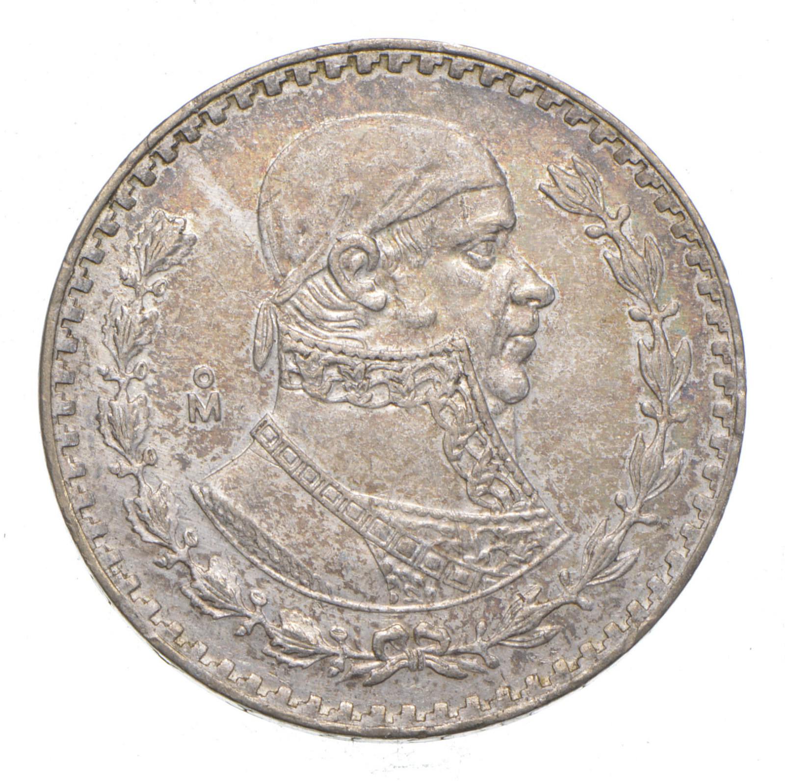 Choice Uncirculated - 1960 Mexico Mexican Un Peso Silver Coin - LARGE ...