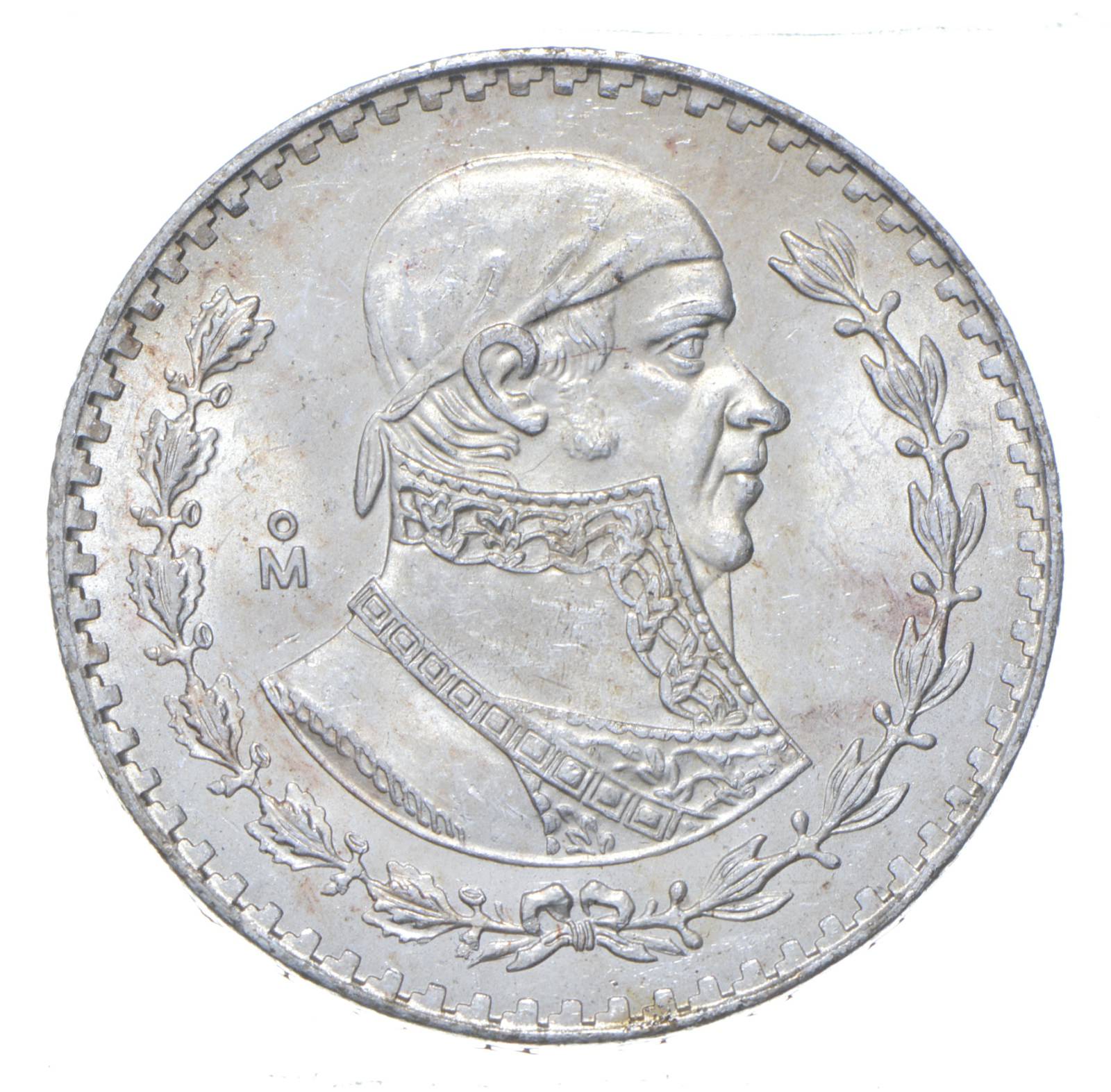 Choice Uncirculated - 1962 Mexico Mexican Un Peso Silver Coin - LARGE ...