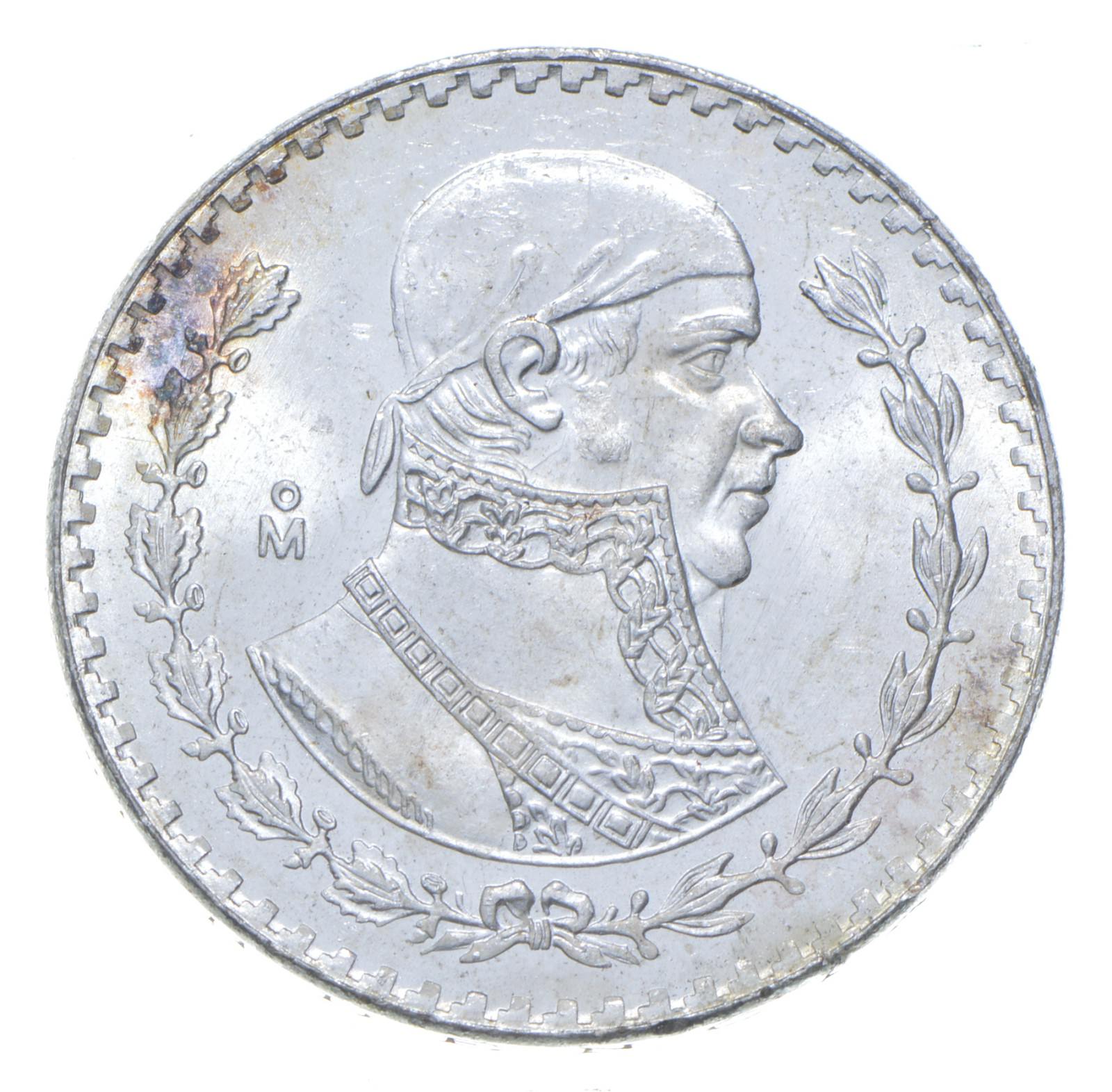 Choice Uncirculated - 1966 Mexico Mexican Un Peso Silver Coin - LARGE ...
