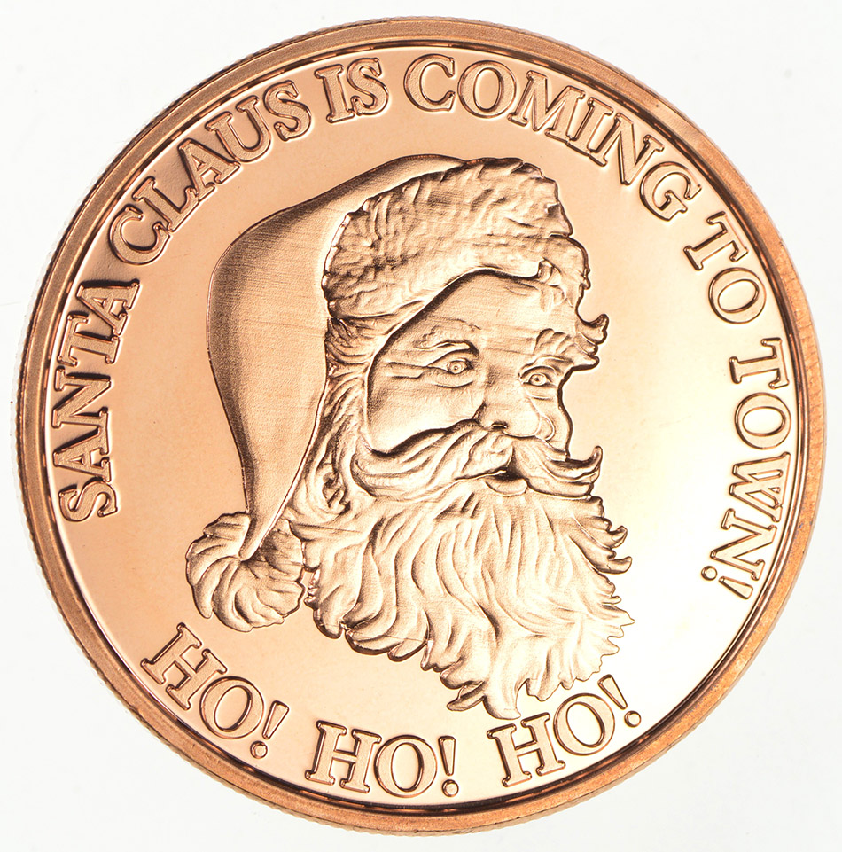 Christmas - Santa Claus Is Coming To Town! - One Oz .999 Fine Copper ...