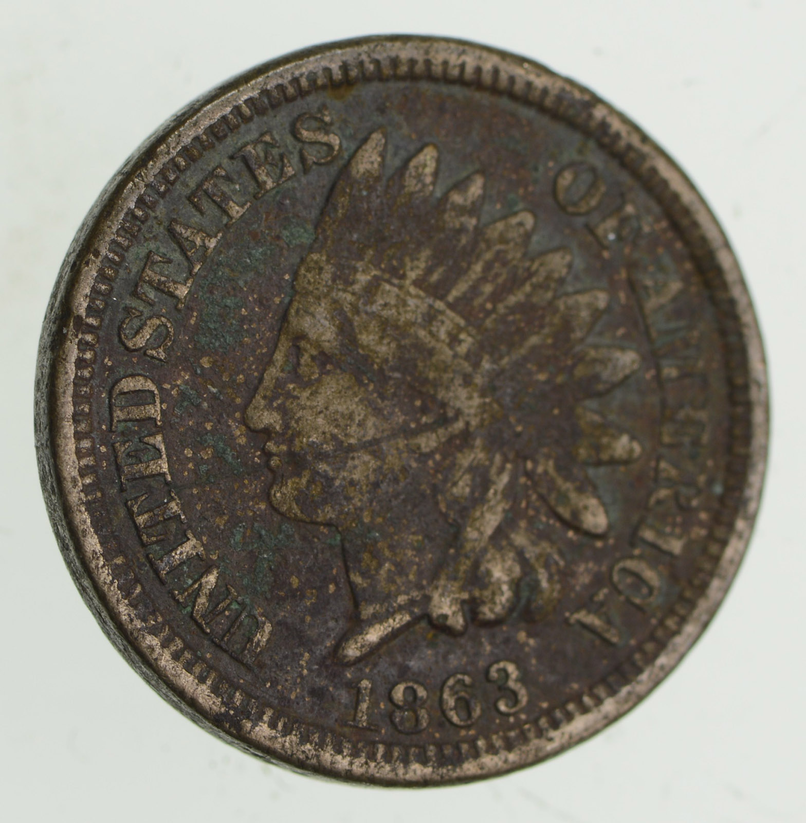 Civil War Era - 1863 Copper Nickel Indian Head Cent - Historic ...