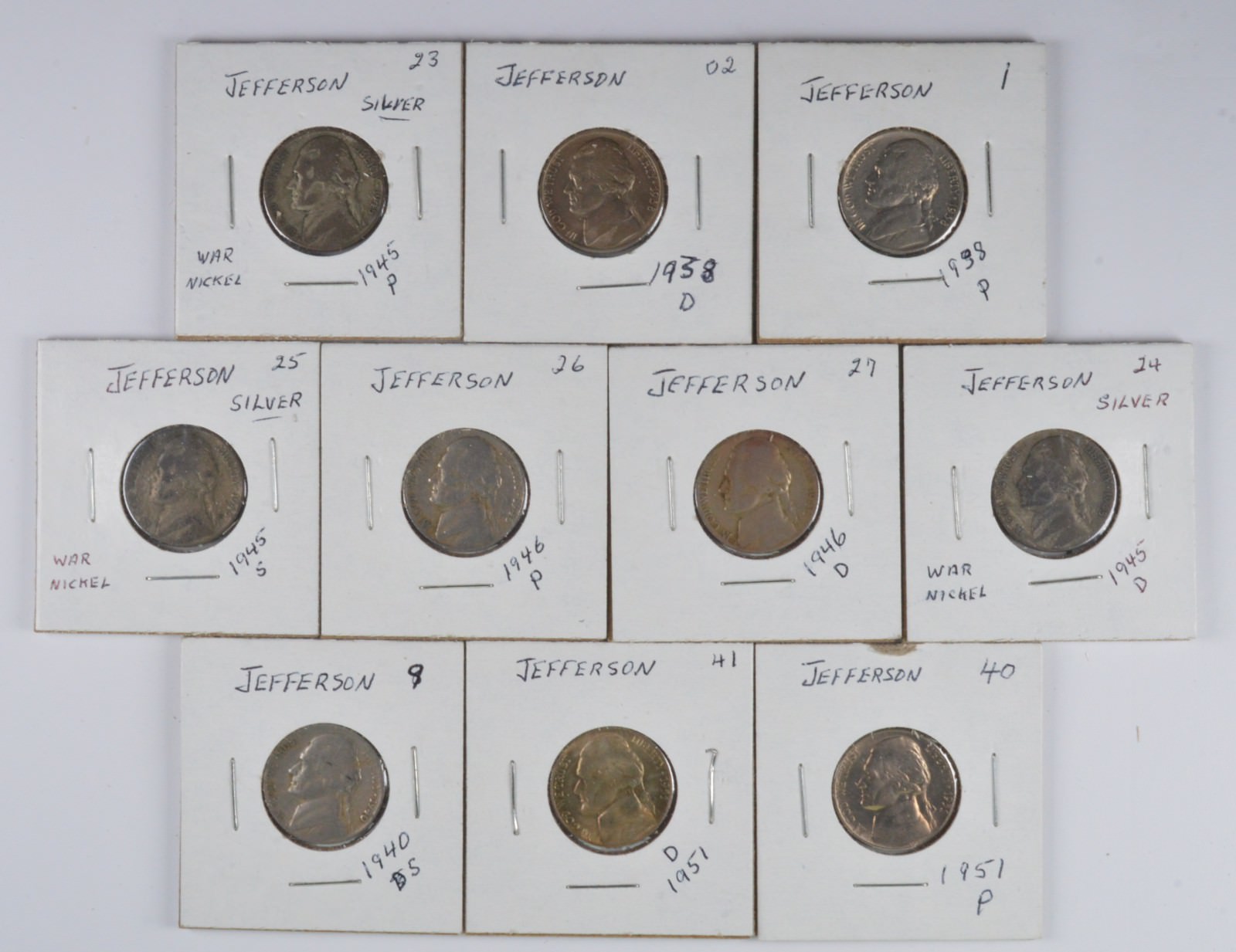 Coin Lot of 10 Jefferson Nickel - Great Collection! | Property Room