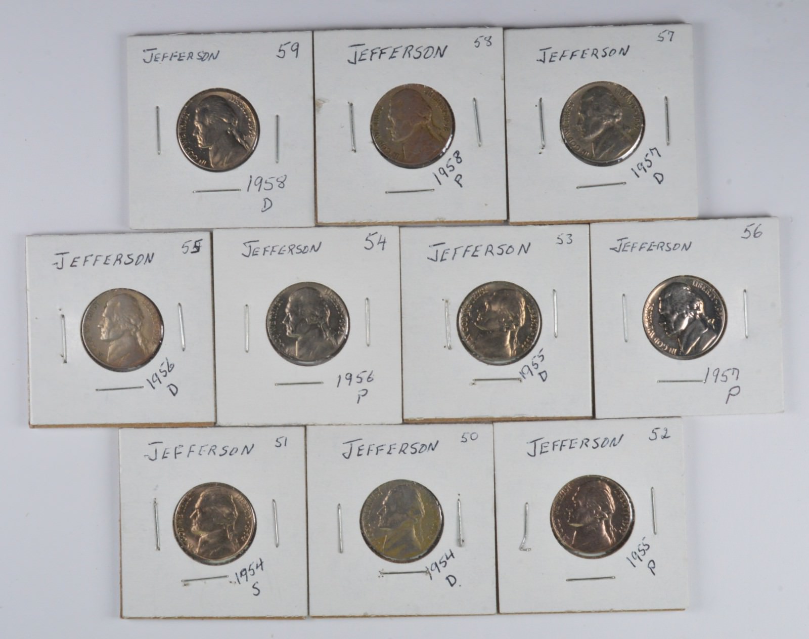 Coin Lot of 10 Jefferson Nickel - Great Collection! | Property Room
