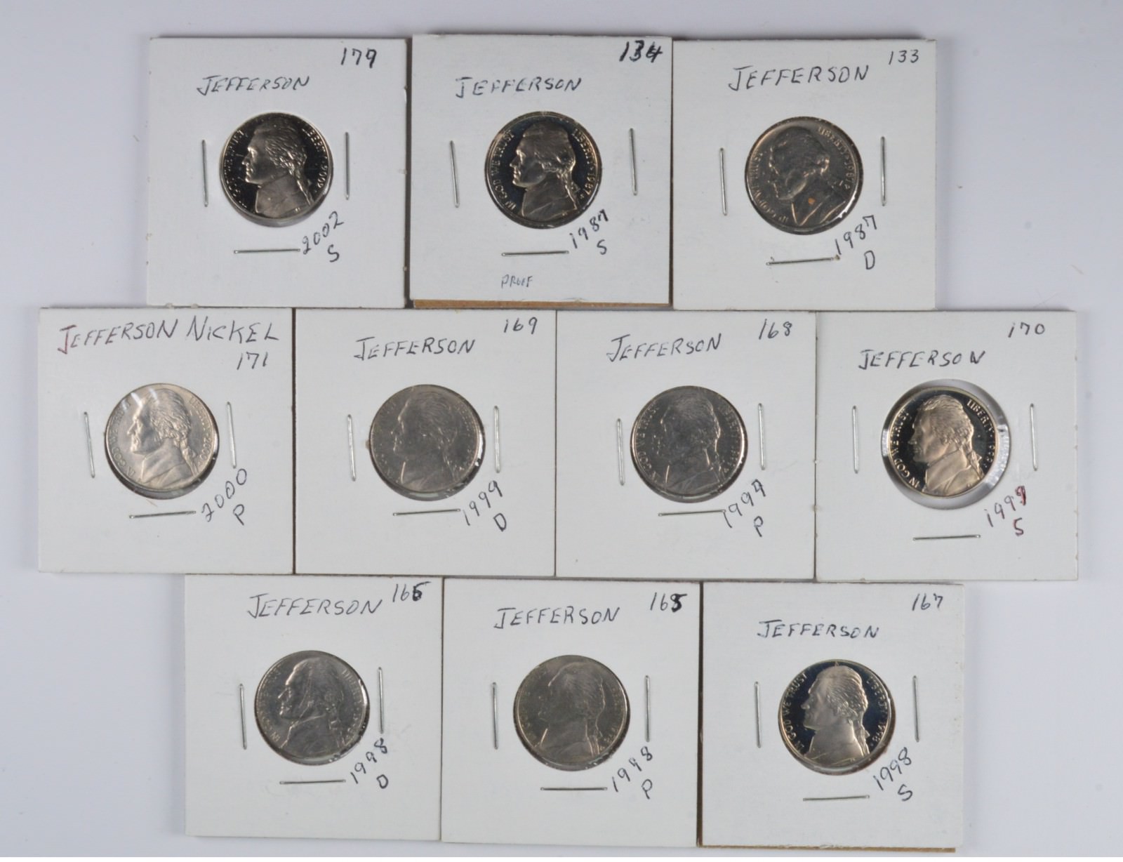 Coin Lot of 10 Jefferson Nickel - Great Collection! | Property Room