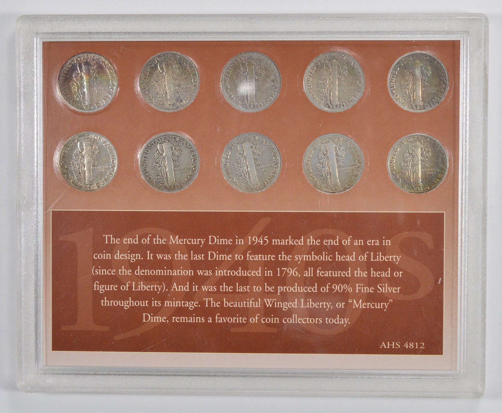 Coin Set 1940s - The Golden Years of the Mercury Dime Historic US ...