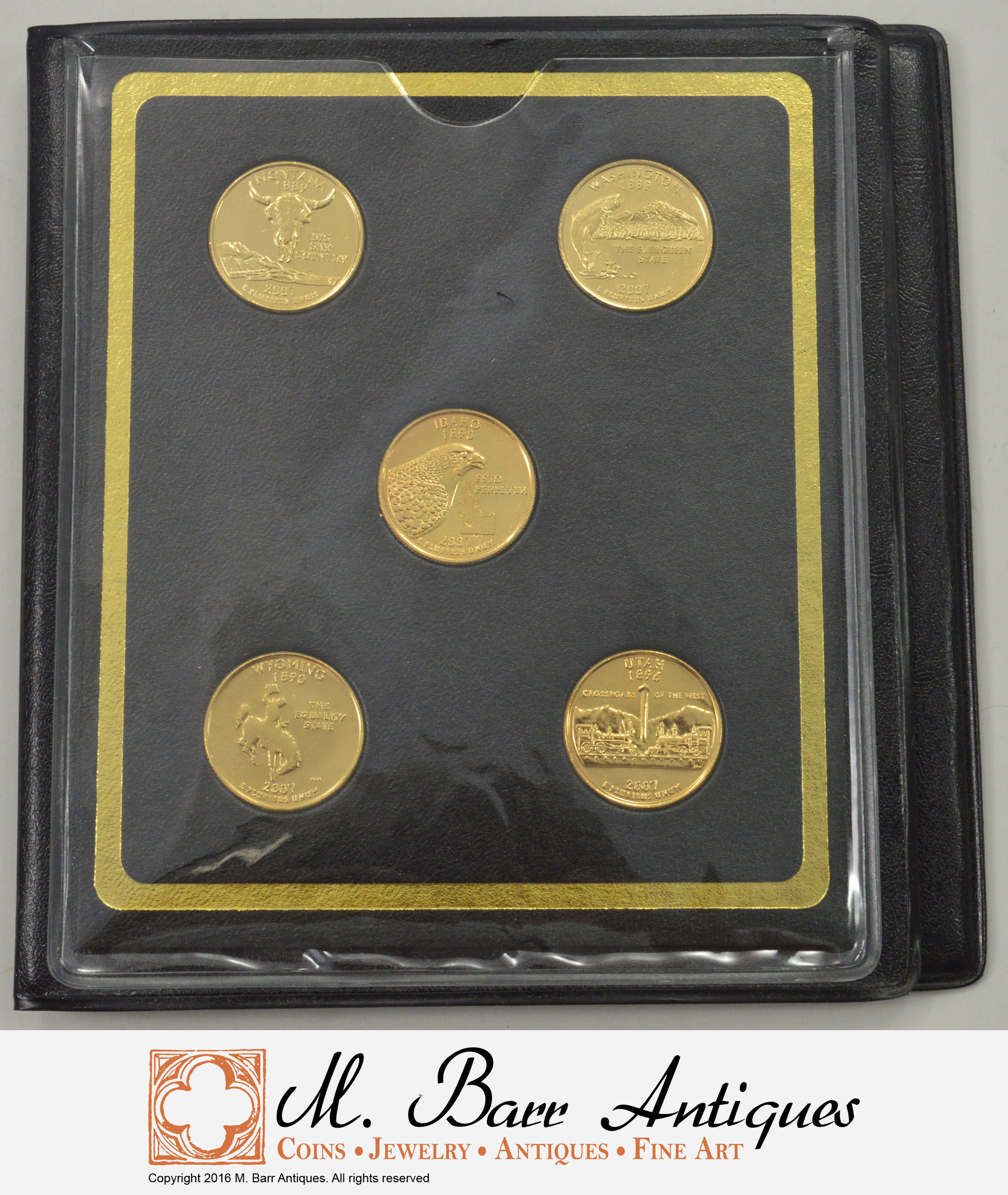 Coin Set 24 Karat Gold Plated 2007 State Quarter Collection ...