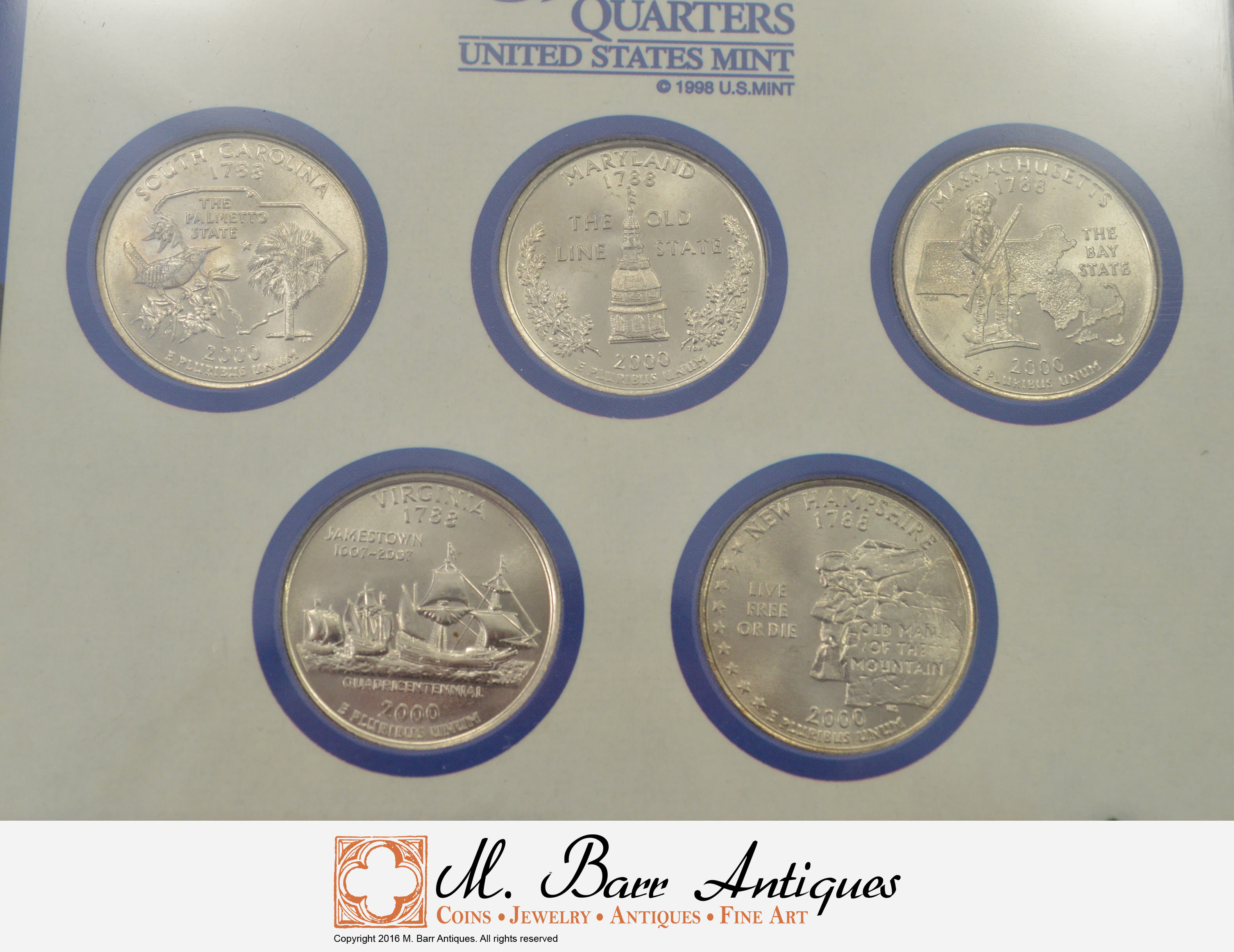 Coin Set 50 State Quarters - 2000 Collection**** Historic US Collection ...