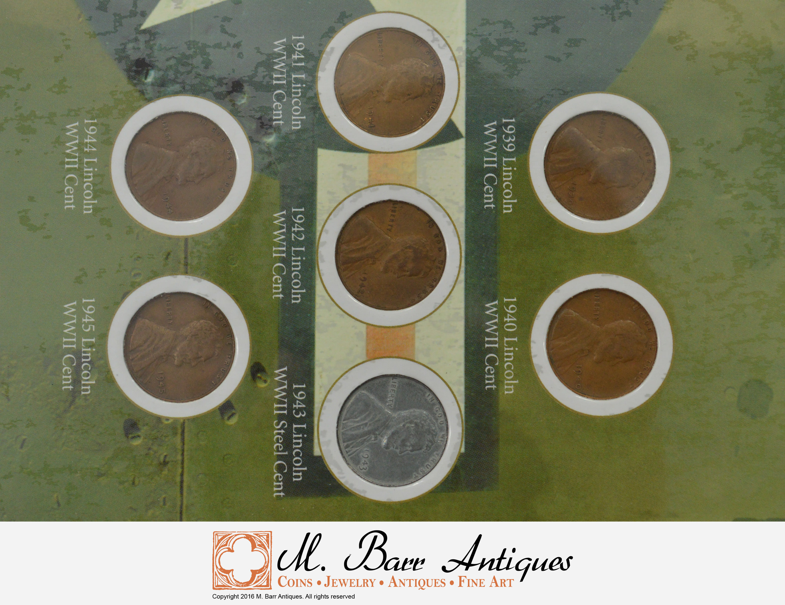 Coin Set World War II American Cents Collection 1939-1945**** Historic ...