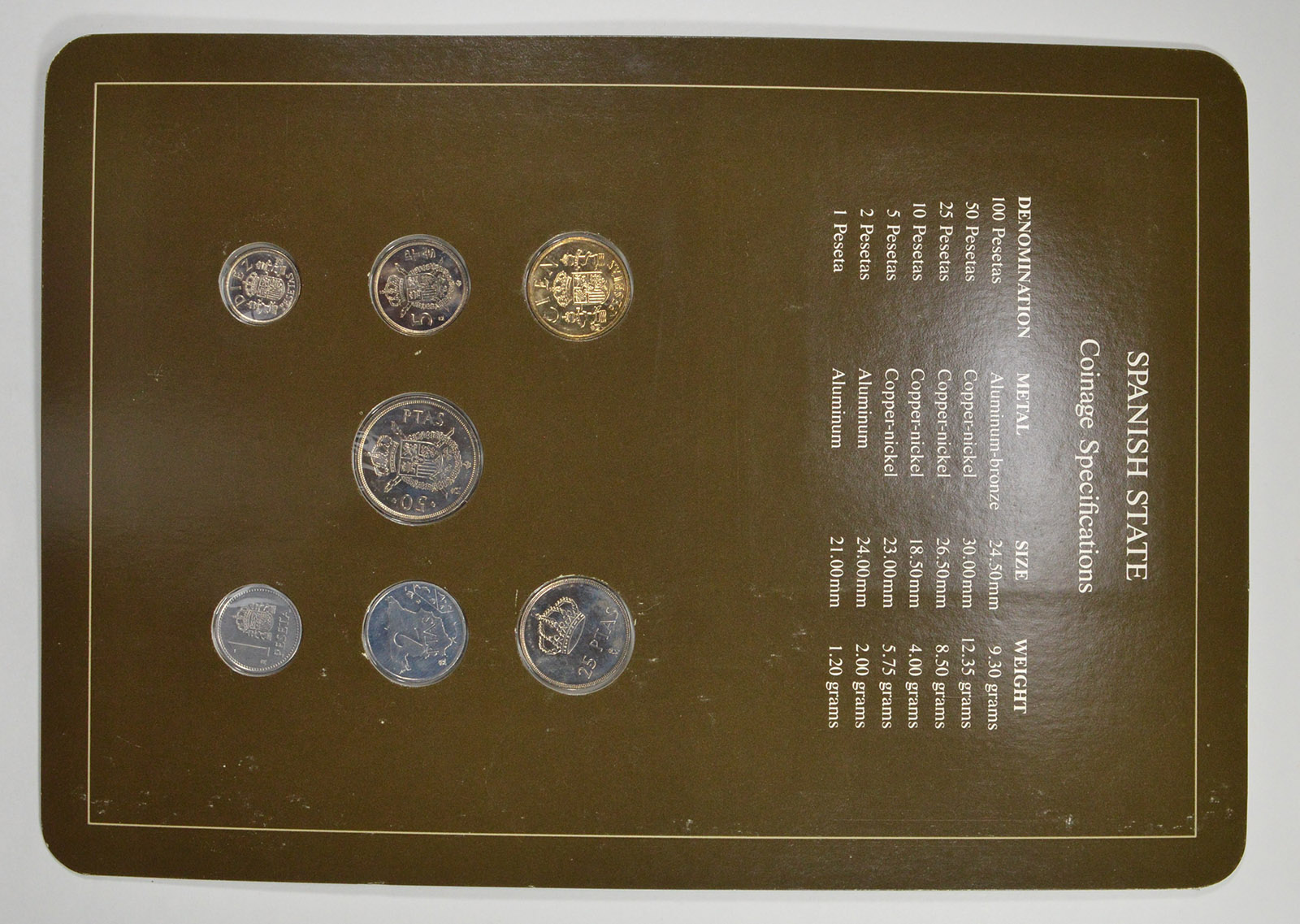 Coin Sets of All Nations - Spanish State - Stamp & Coin Set | Property Room