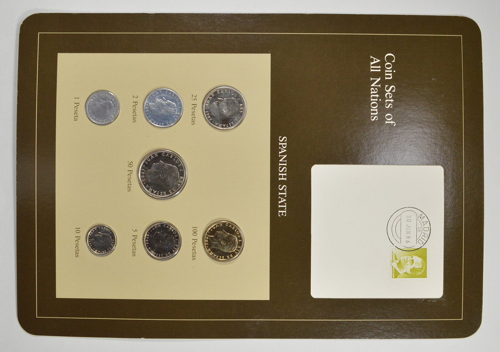 Coin Sets of All Nations - Spanish State - Stamp & Coin Set | Property Room