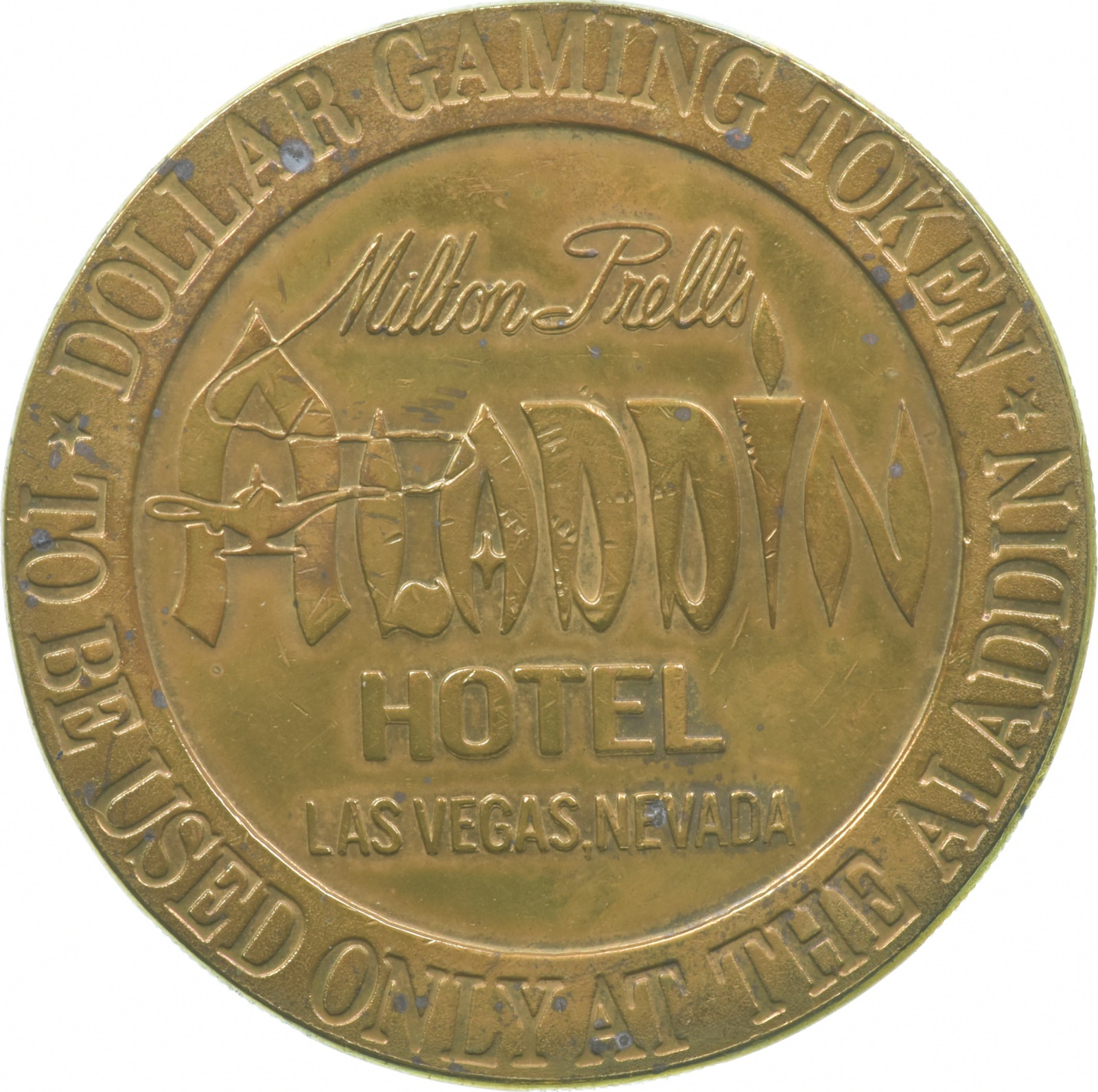 Collectible $1 Aladdin Hotel Casino Souvenir Chip 1960's Vintage Token ...