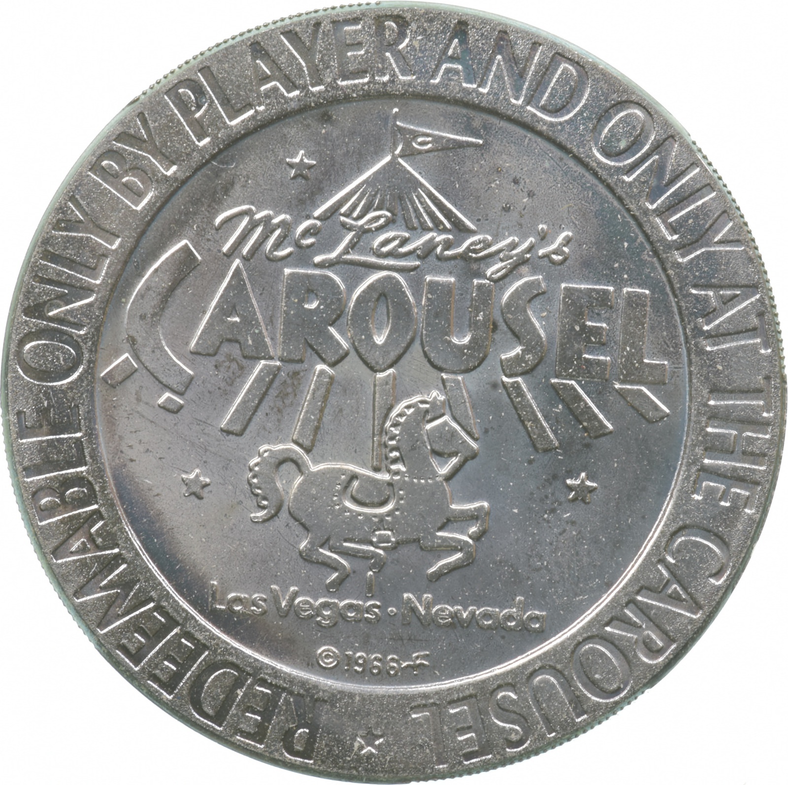 Collectible $1 Carousel Casino Souvenir Chip 1960's Vintage Token ...