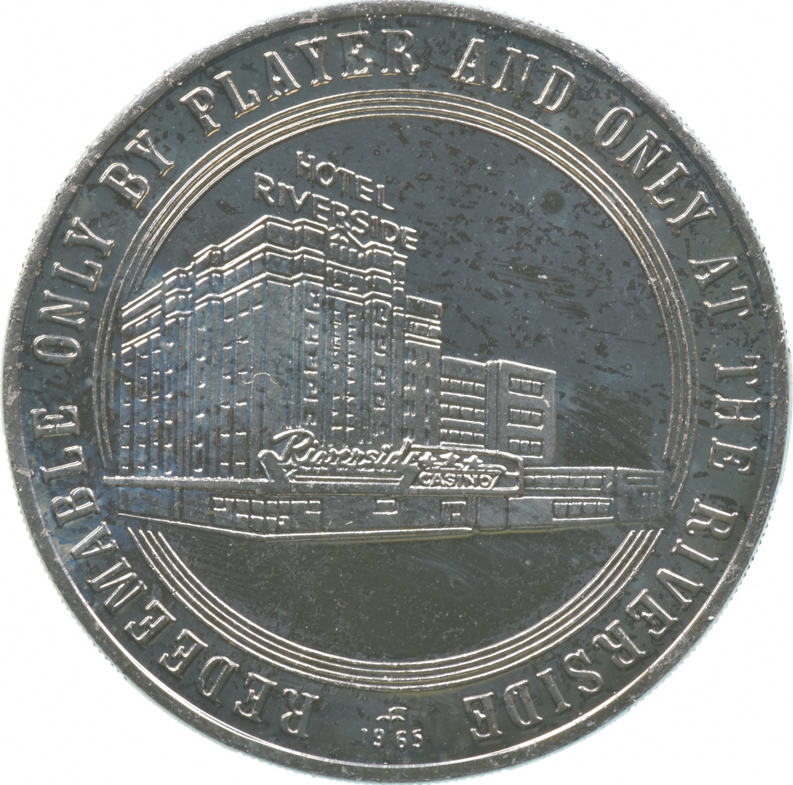 Collectible $1 Riverside Hotel Casino Souvenir Chip 1960's Vintage ...