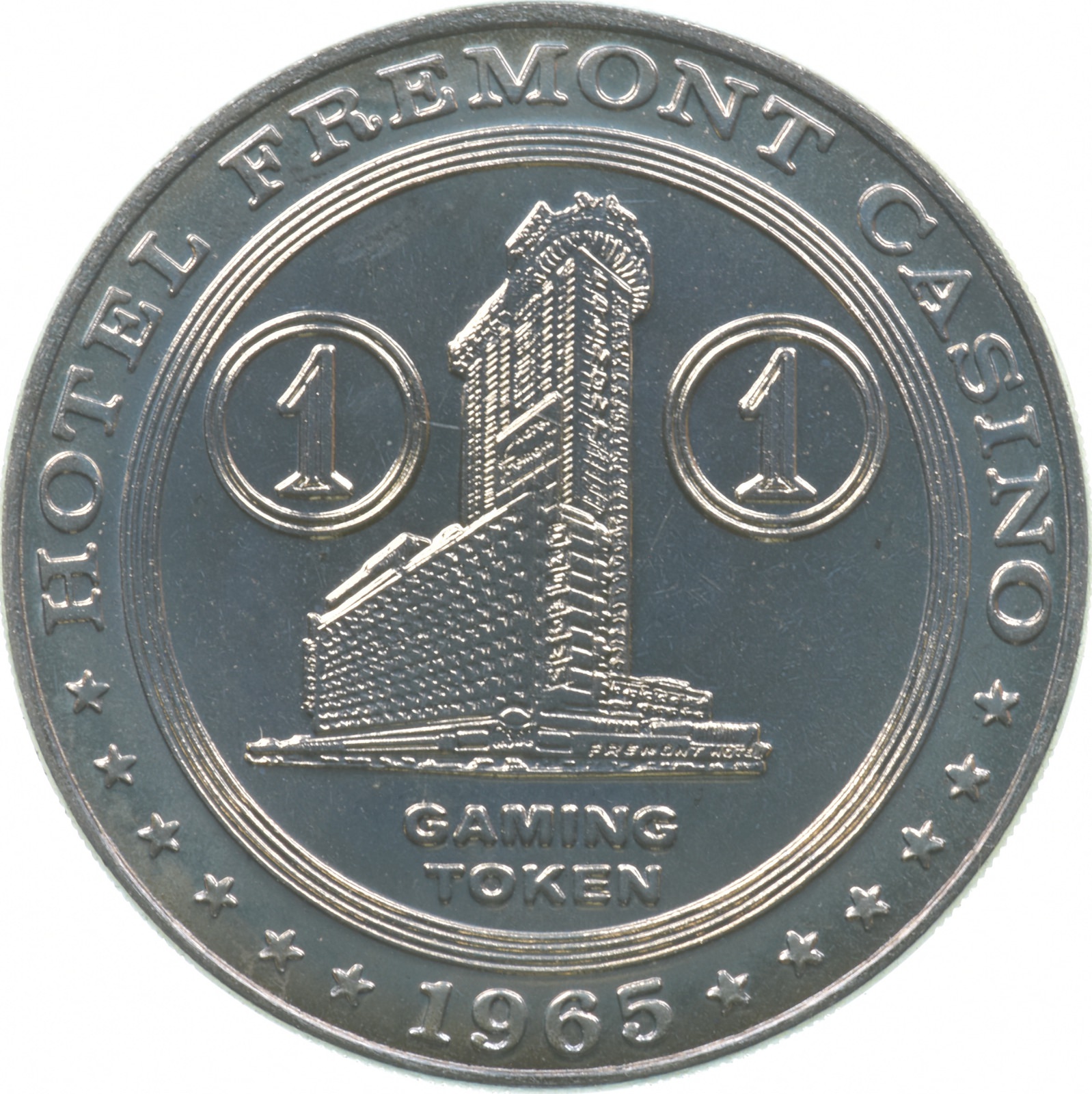 Collectible 1 Token - Hotel Fremont Casino Souvenir Chip 1960's Vintage ...