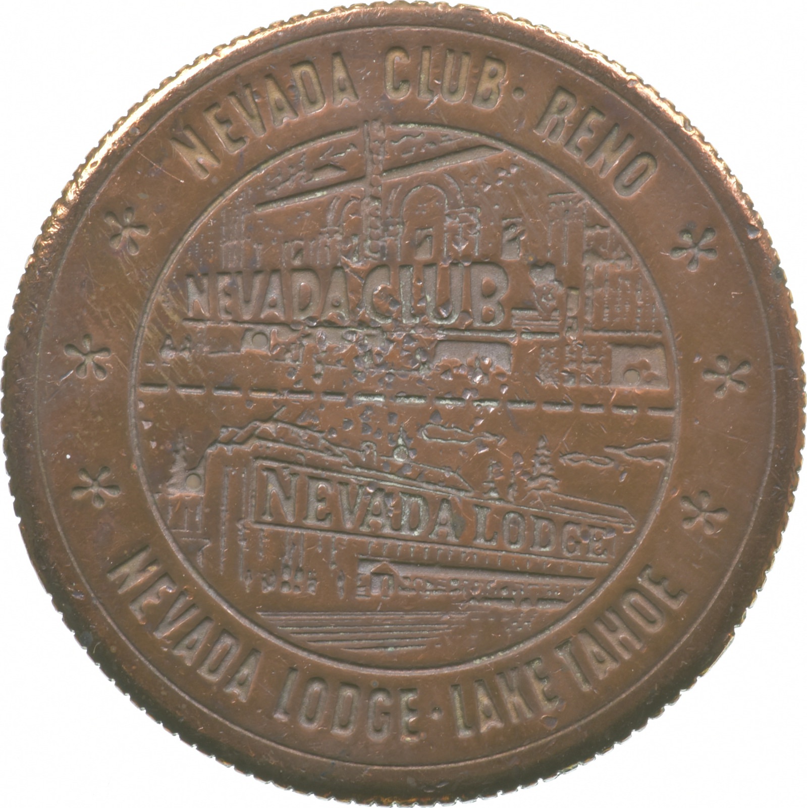 Collectible 1 Token - Nevada Lodge Casino Souvenir Chip 1960's Vintage ...