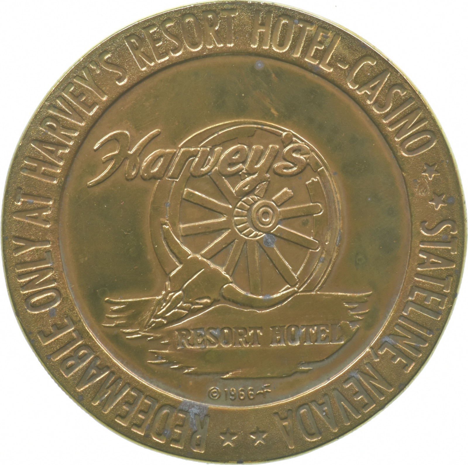 Collectible Harvey's Resort Hotel Casino Souvenir Chip 1960's Vintage ...