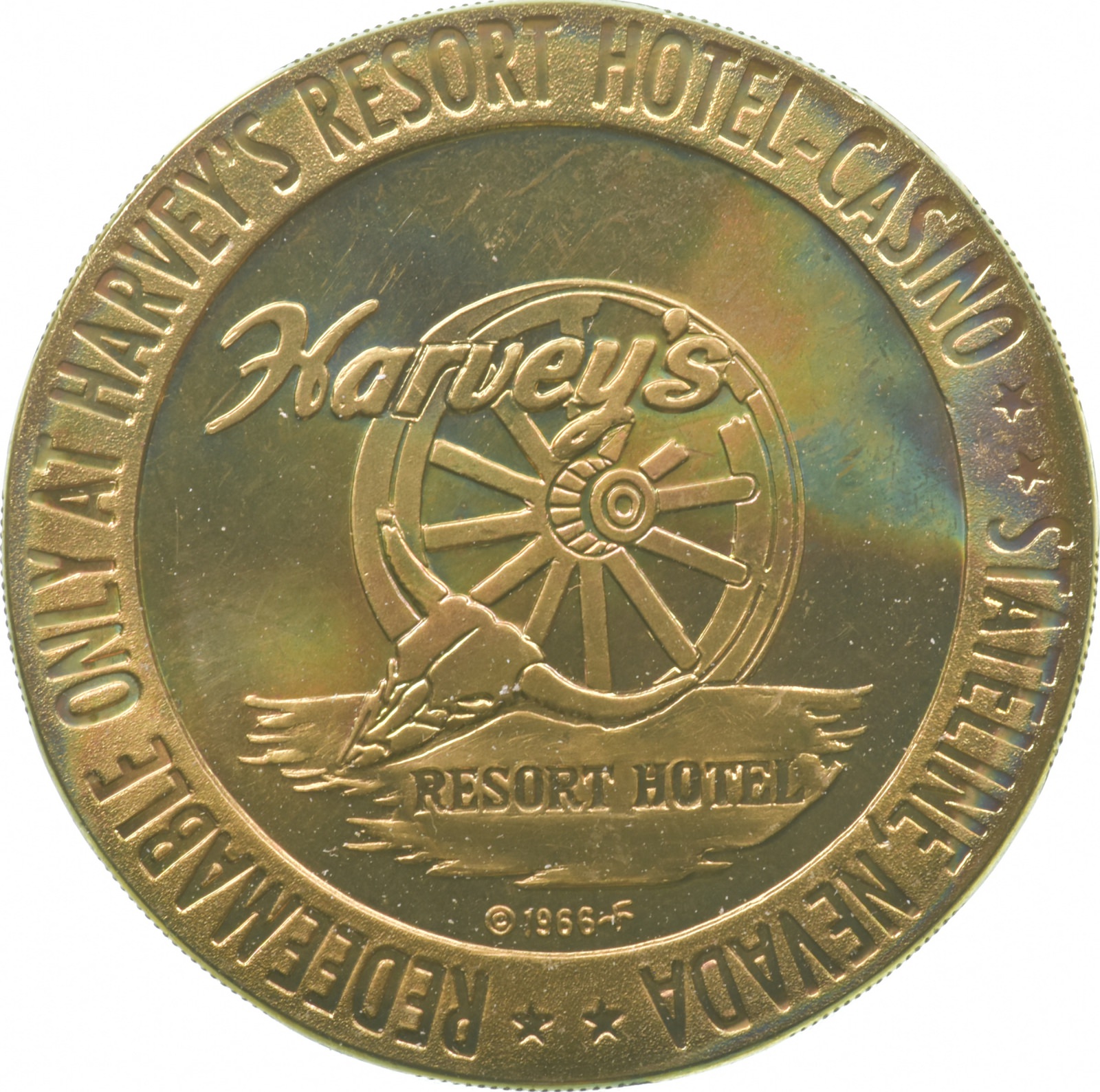 Collectible Harvey's Resort Hotel Casino Souvenir Chip 1960's Vintage ...