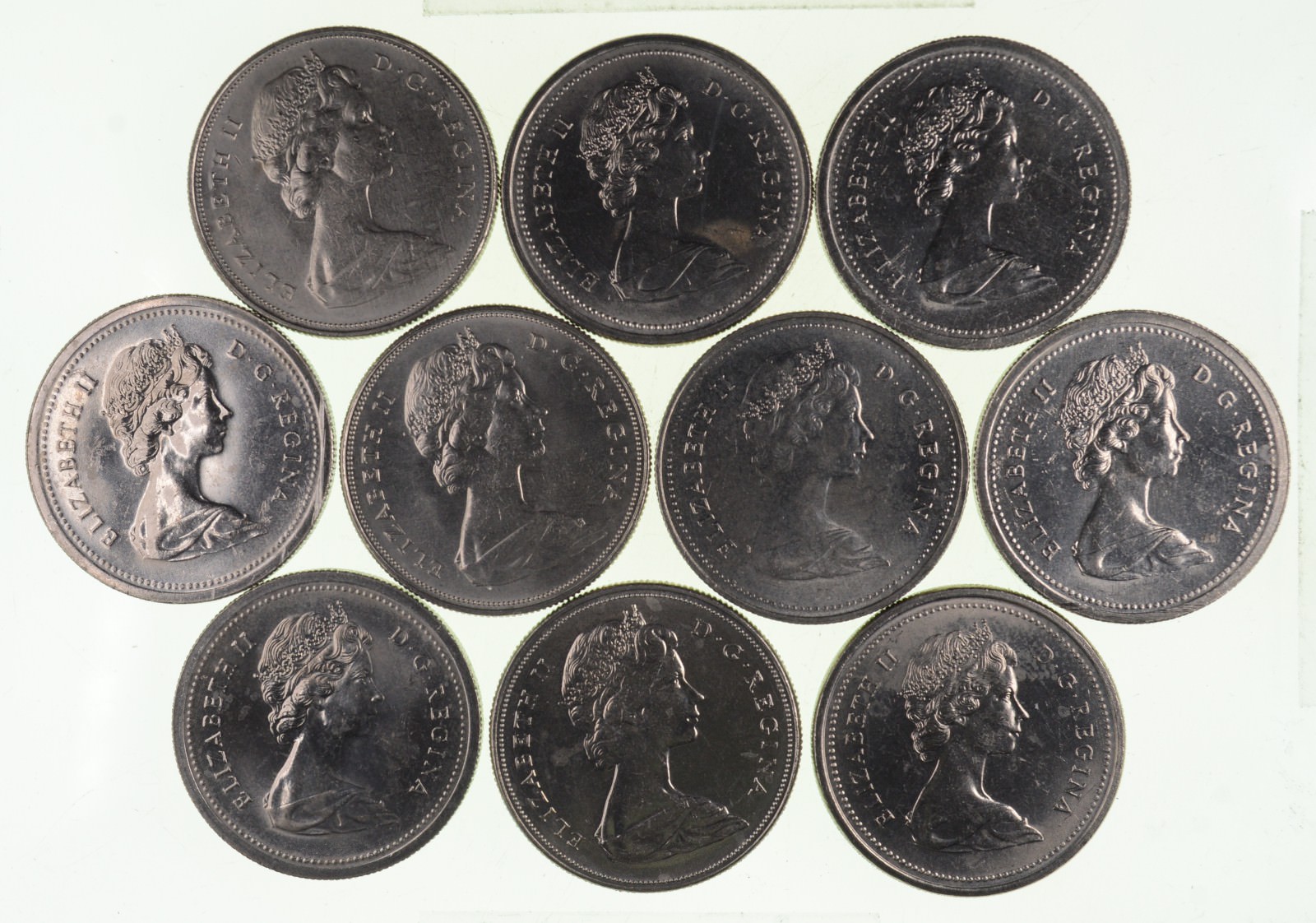 Collection 10 Coins 1968-1985 Canada Canadian Dollar - Not Silver ...