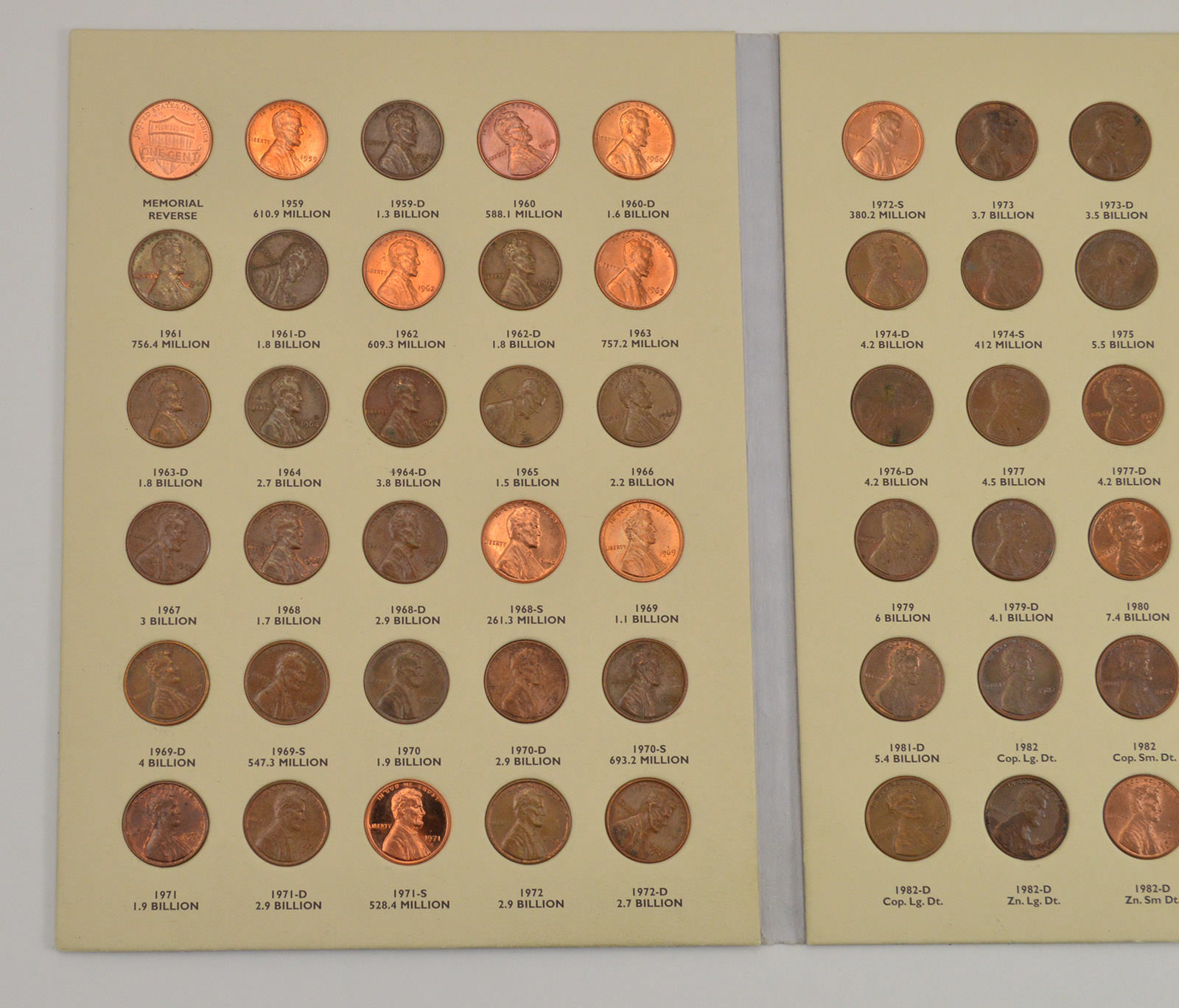 Collection of Memorial Lincoln Cents in Album - Great Starter ...