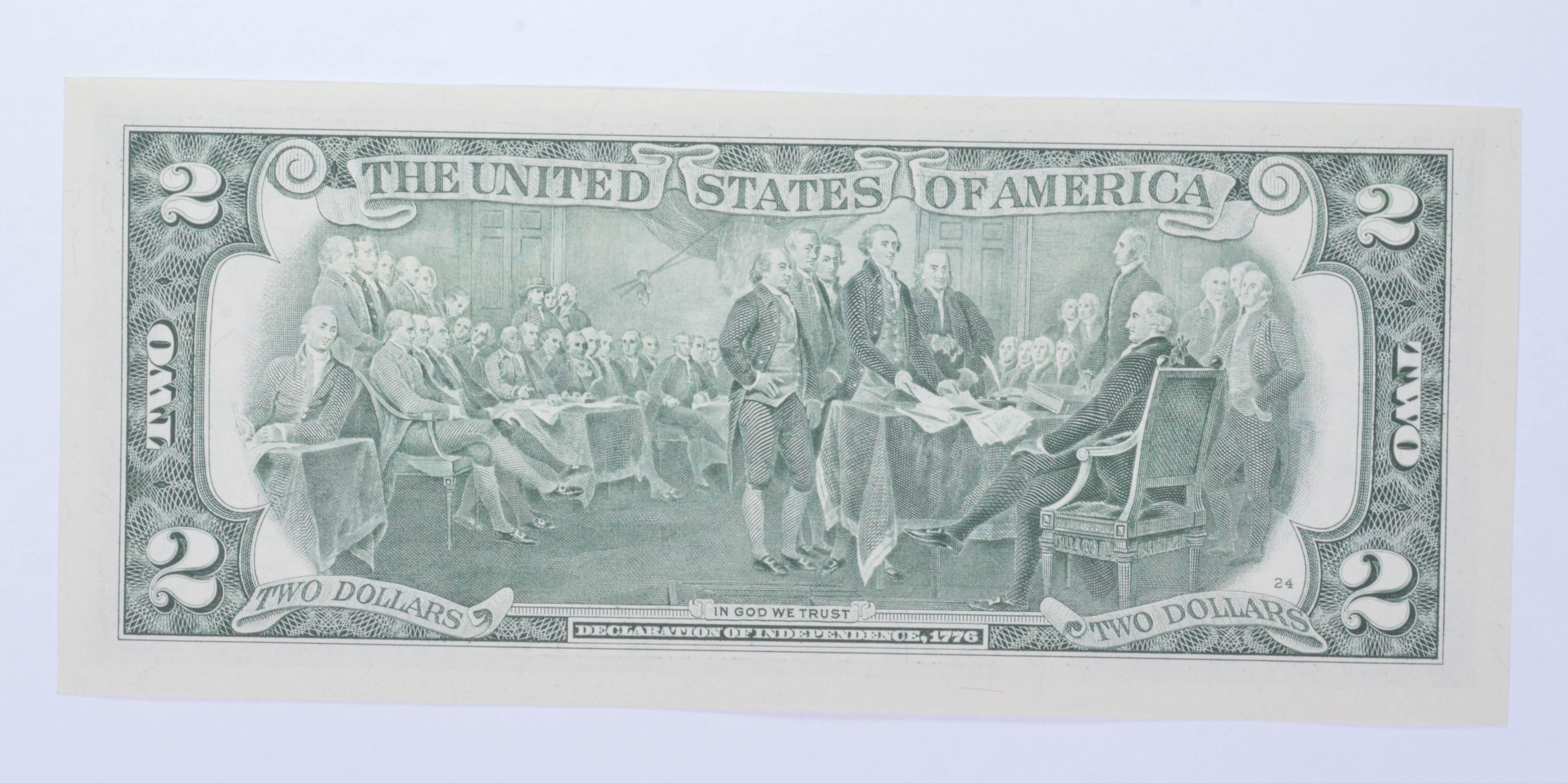 Colorized Unique Art 2003 $2 Note President Ronald Reagan | Property Room