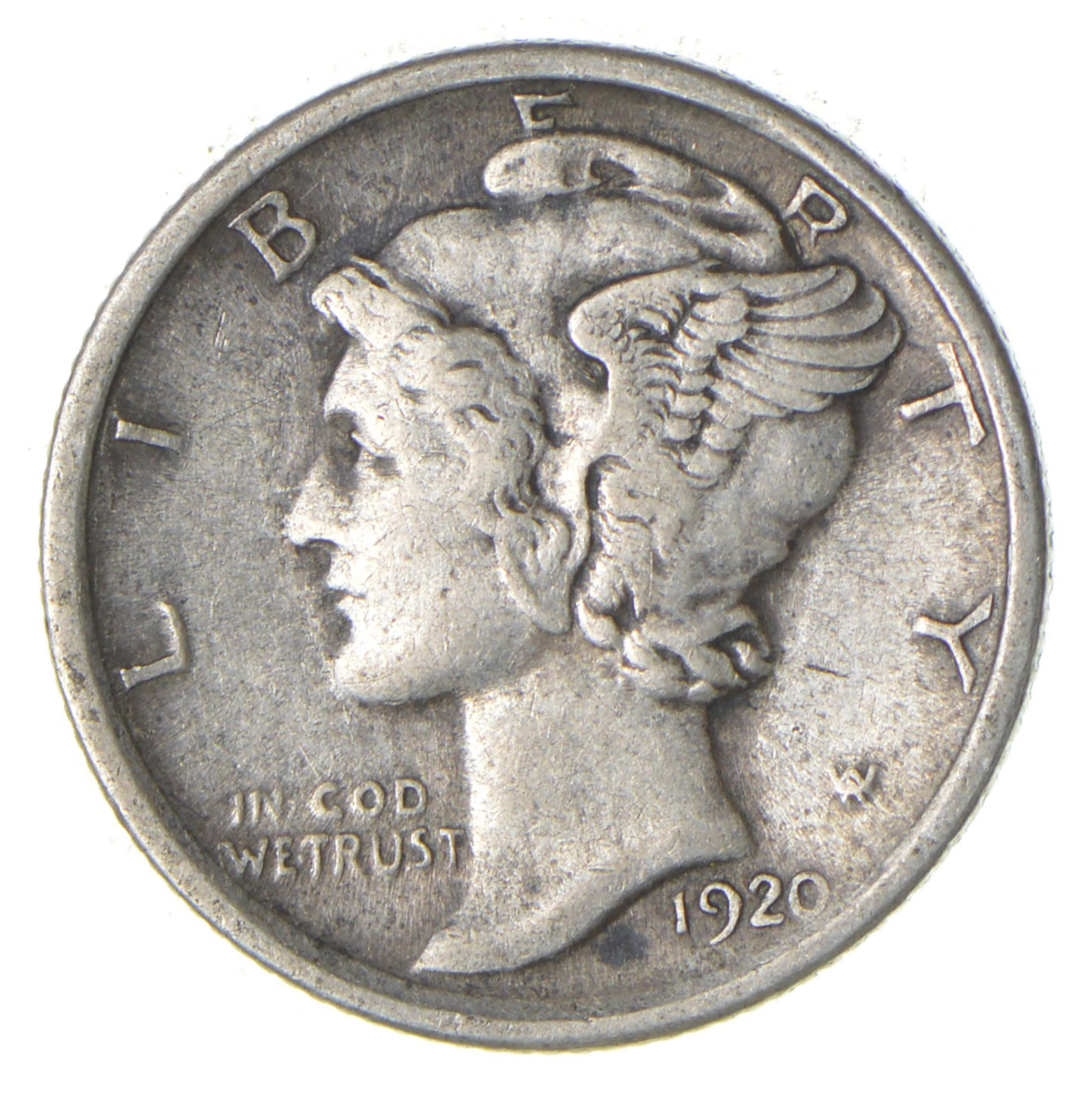 Crisp - 1920 Mercury Dime - Better Condition! | Property Room