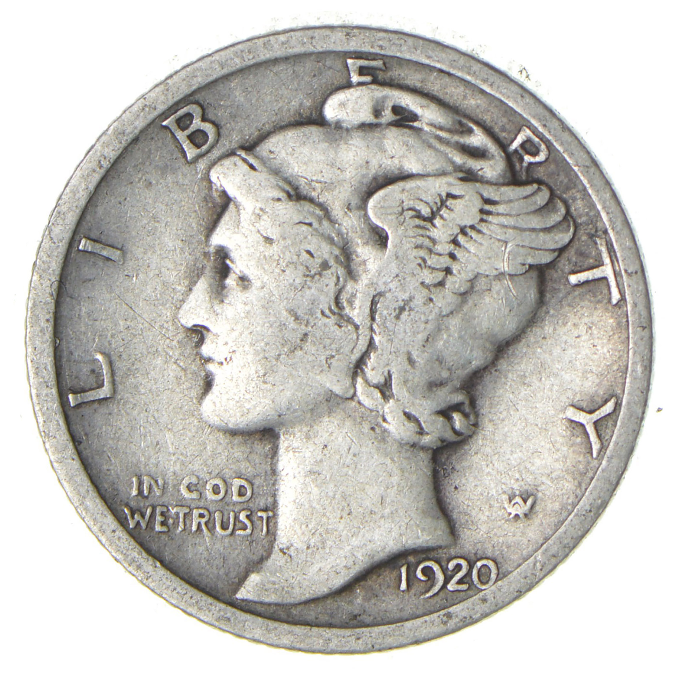 Crisp - 1920 Mercury Dime - Better Condition! | Property Room
