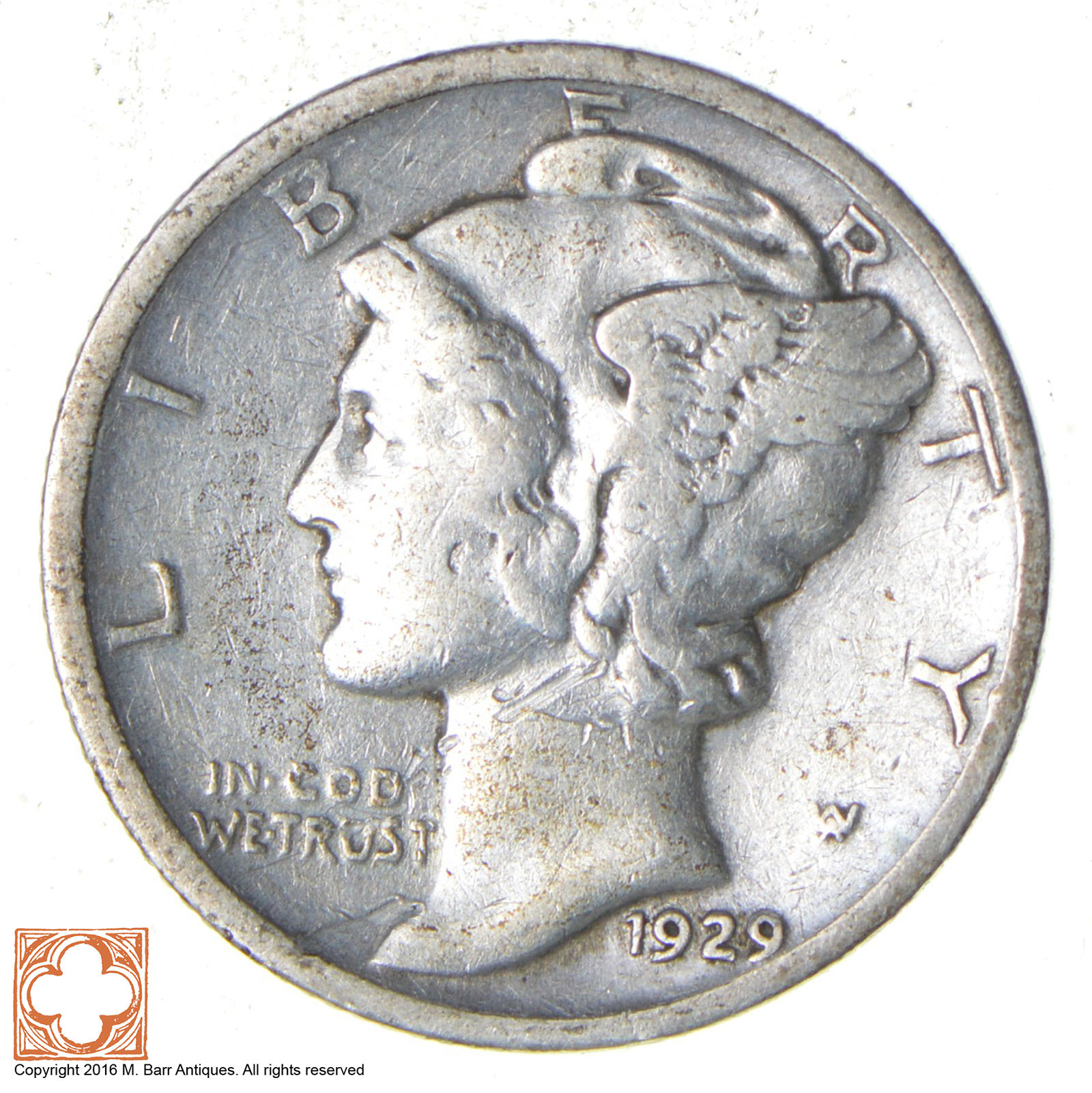 Crisp - 1929-D Mercury Dime - Better Condition! | Property Room