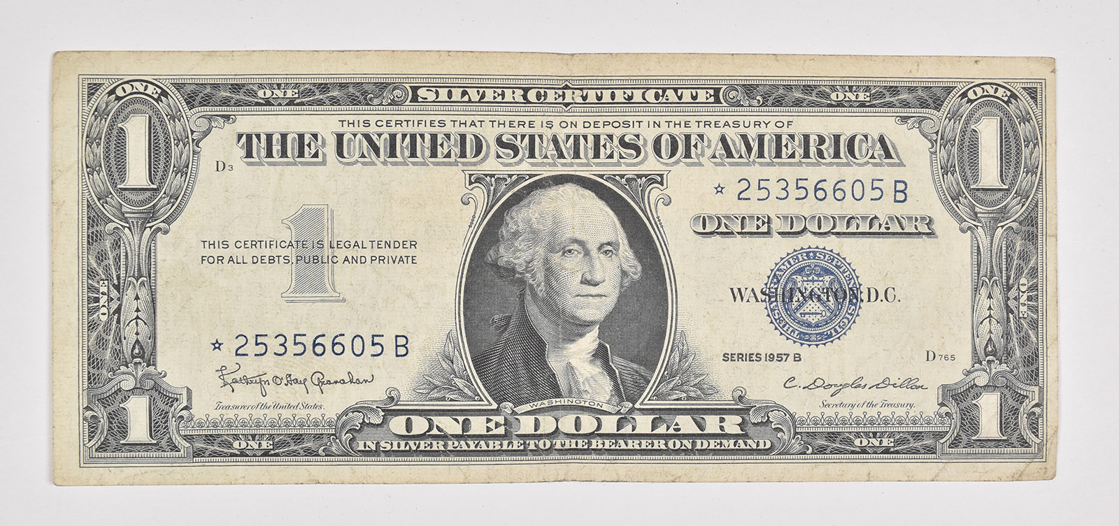 Crisp AU/Unc 1957-B Star ERROR Replacement Note - Silver Certificate $1 ...