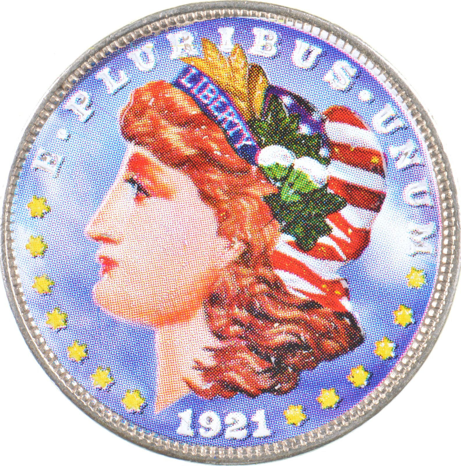 Custom - COLORIZED - 1921 Morgan Silver Dollar - High Collectible ...