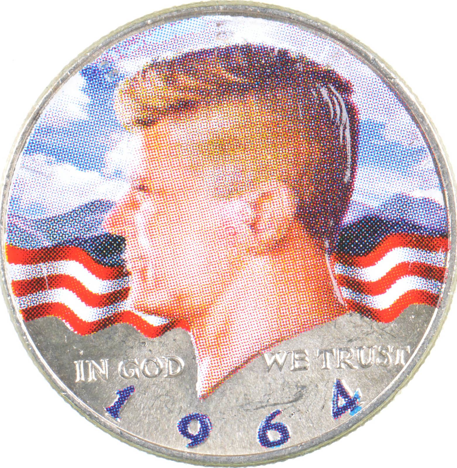 Custom - COLORIZED - 1964 Kennedy Half Dollar - High Collectible ...
