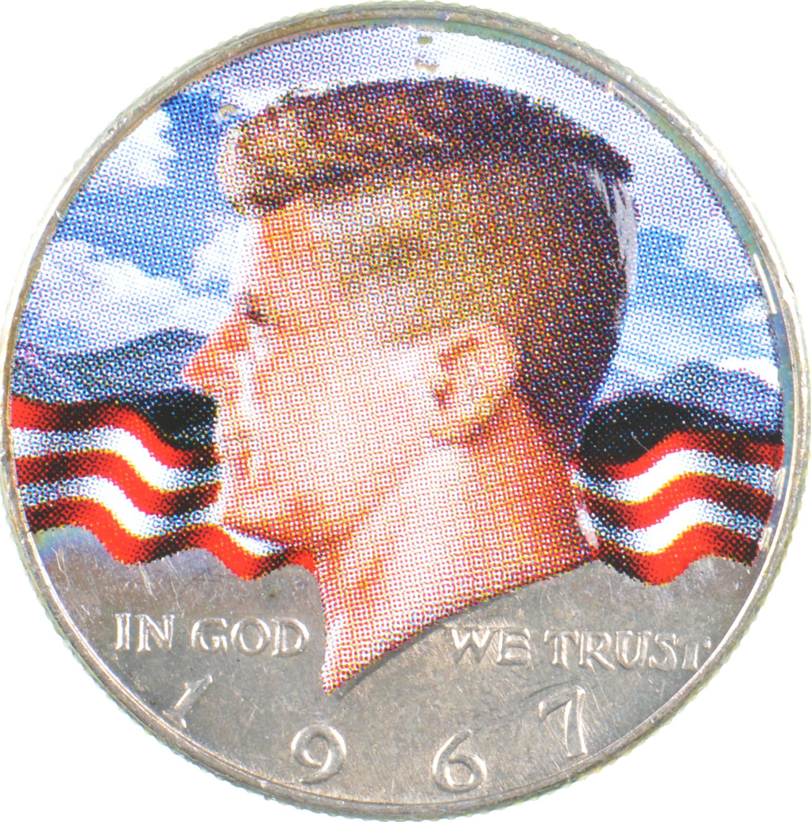 Custom - COLORIZED - 1967 Kennedy Half Dollar - High Collectible ...