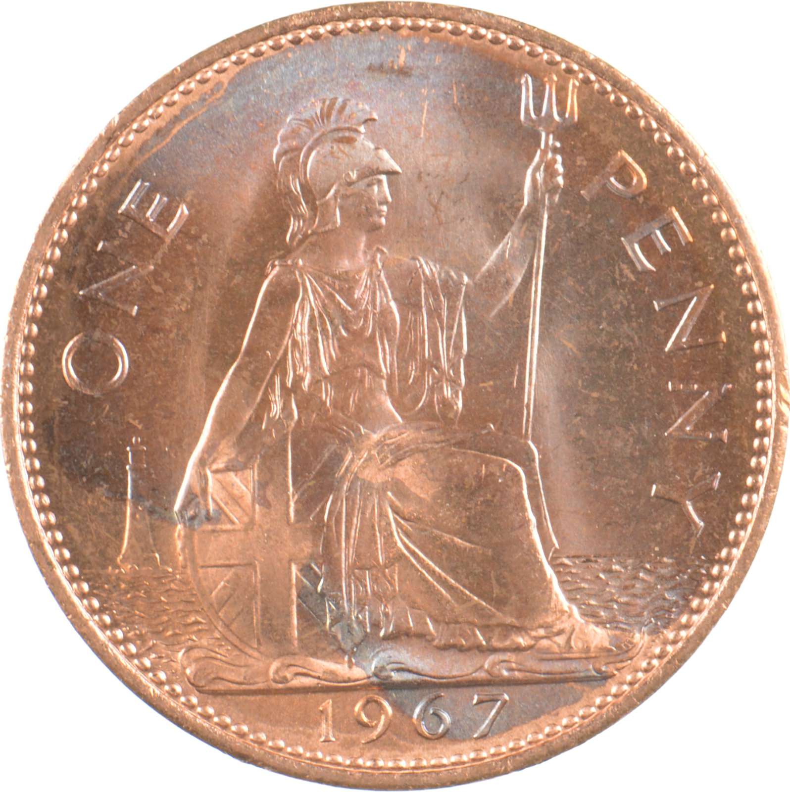 Custom - COLORIZED - 1967 United Kingdom 1 Penny - Catherine Middleton ...