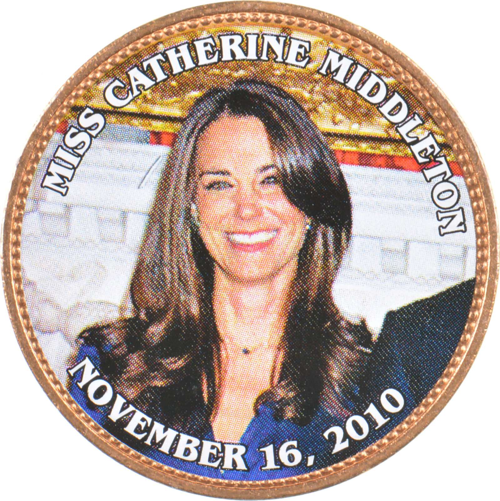 Custom - COLORIZED - 1967 United Kingdom 1 Penny - Catherine Middleton ...