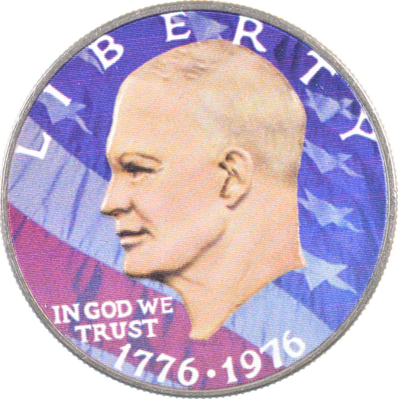 Custom - COLORIZED - 1976 Eisenhower Dollar - High Collectible ...