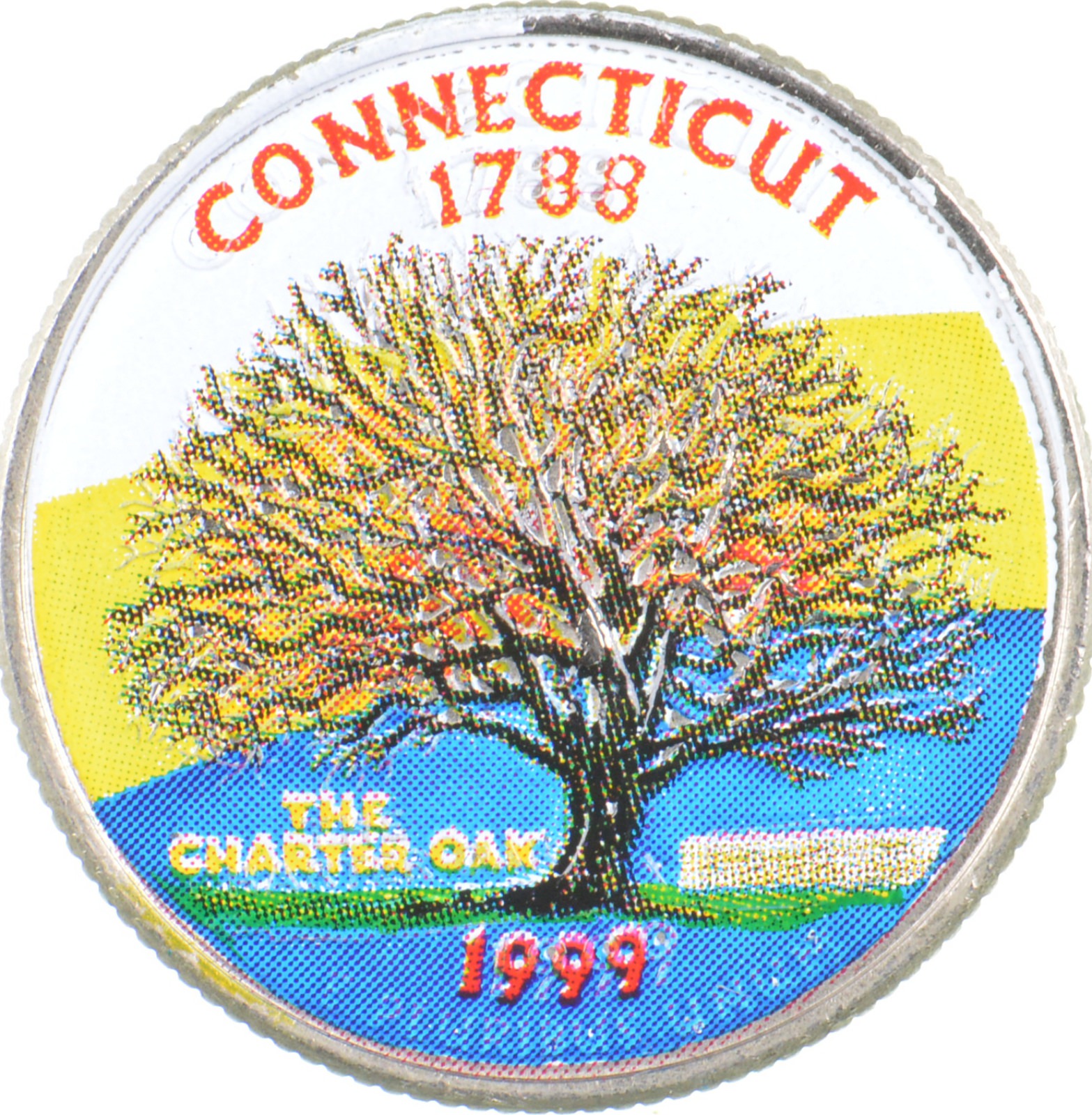 Custom - COLORIZED - 1999-D Connecticut State Quarter - High ...