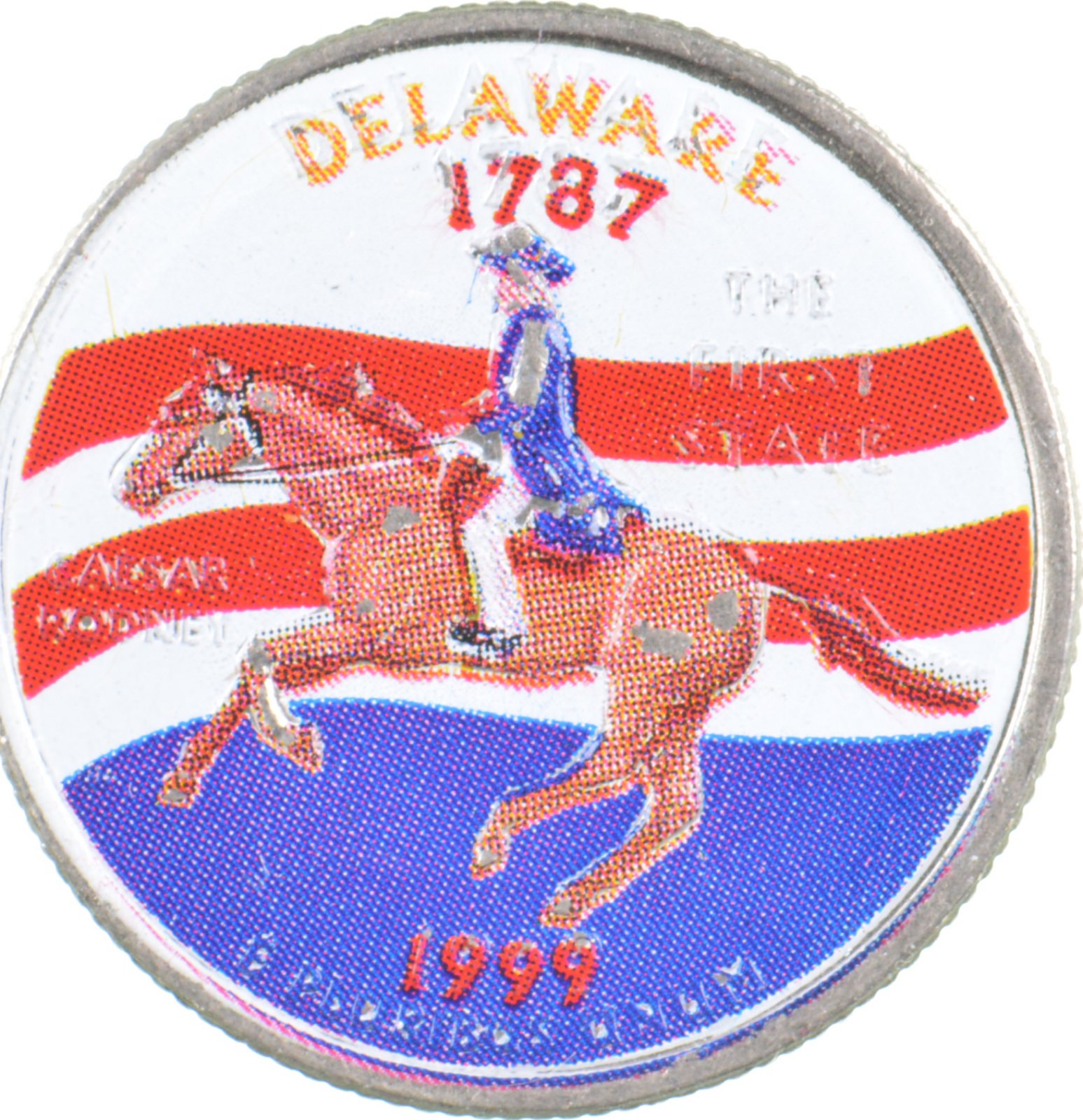 Custom - COLORIZED - 1999-D Delaware State Quarter - High Collectible ...