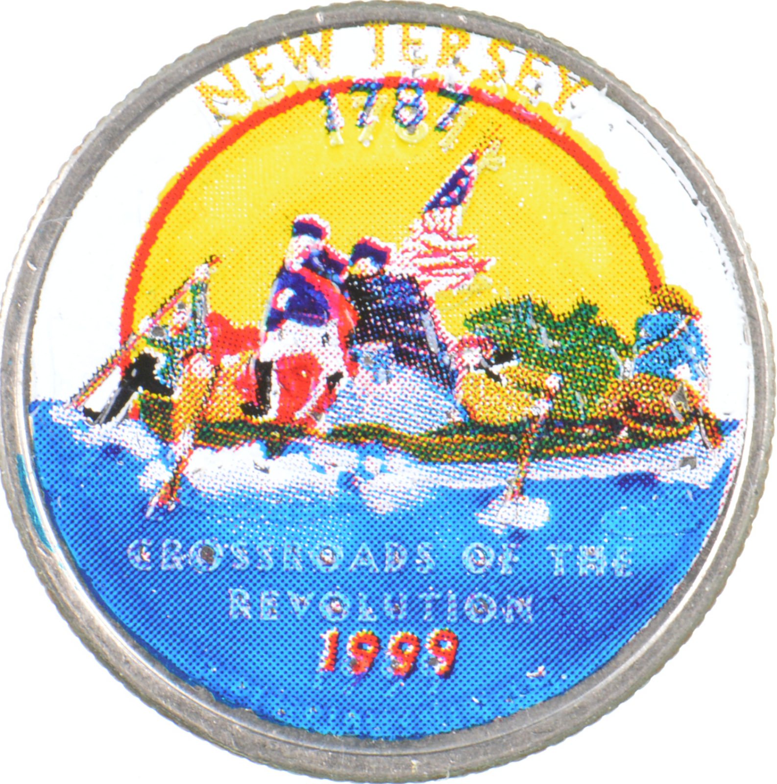 Custom - COLORIZED - 1999-D New Jersey State Quarter - High Collectible ...