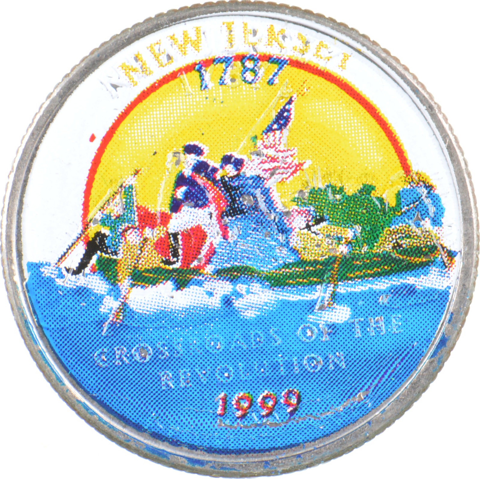 Custom - COLORIZED - 1999-D New Jersey State Quarter - High Collectible | Property Room
