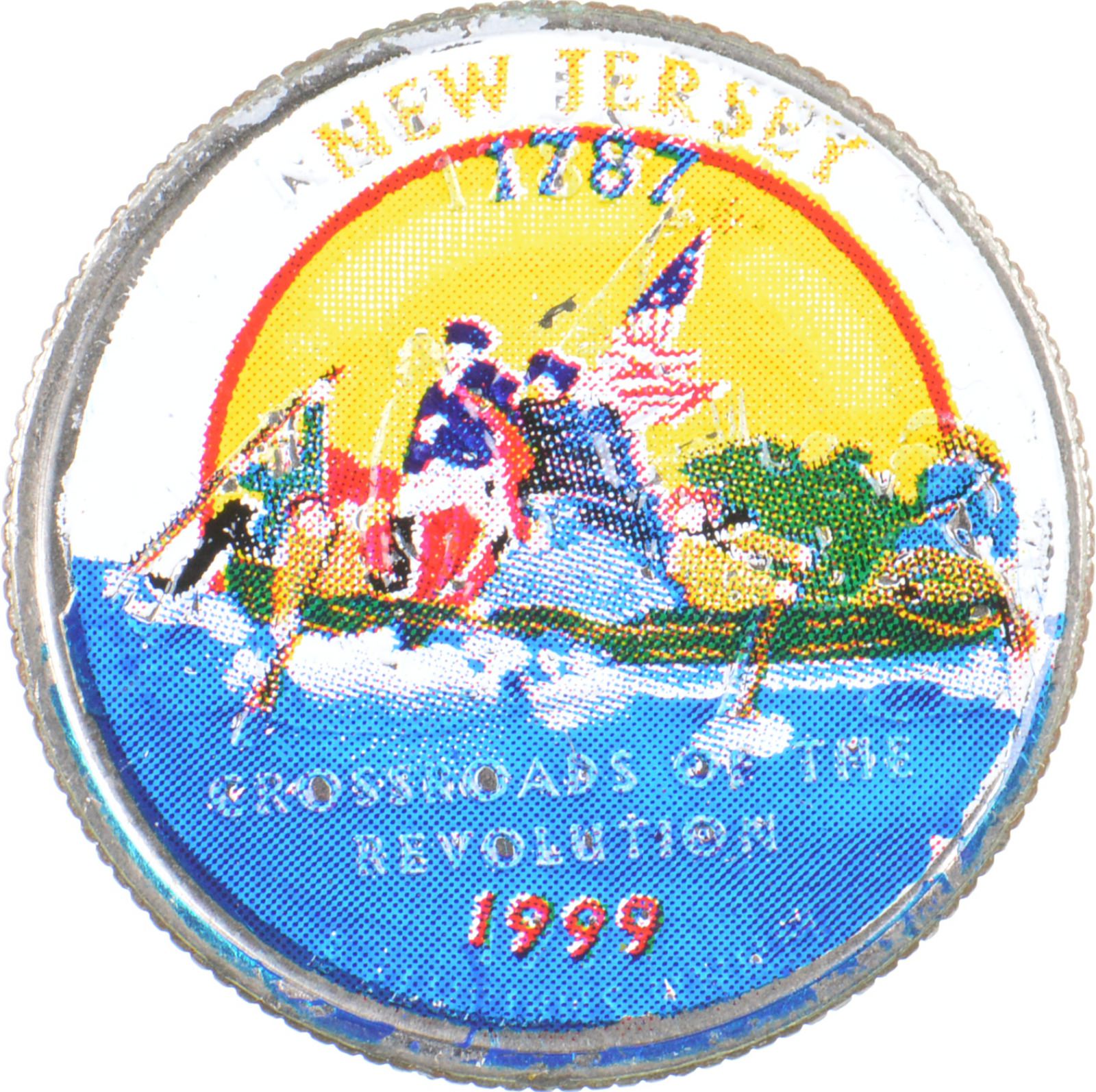 Custom - COLORIZED - 1999-D New Jersey State Quarter - High Collectible ...