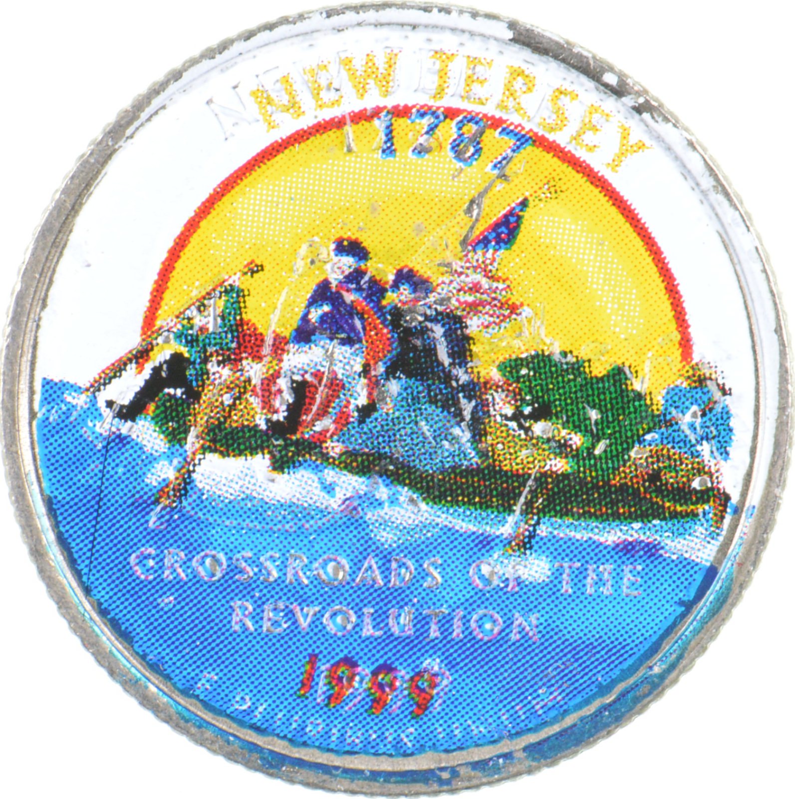 Custom - COLORIZED - 1999-P New Jersey State Quarter - High Collectible ...