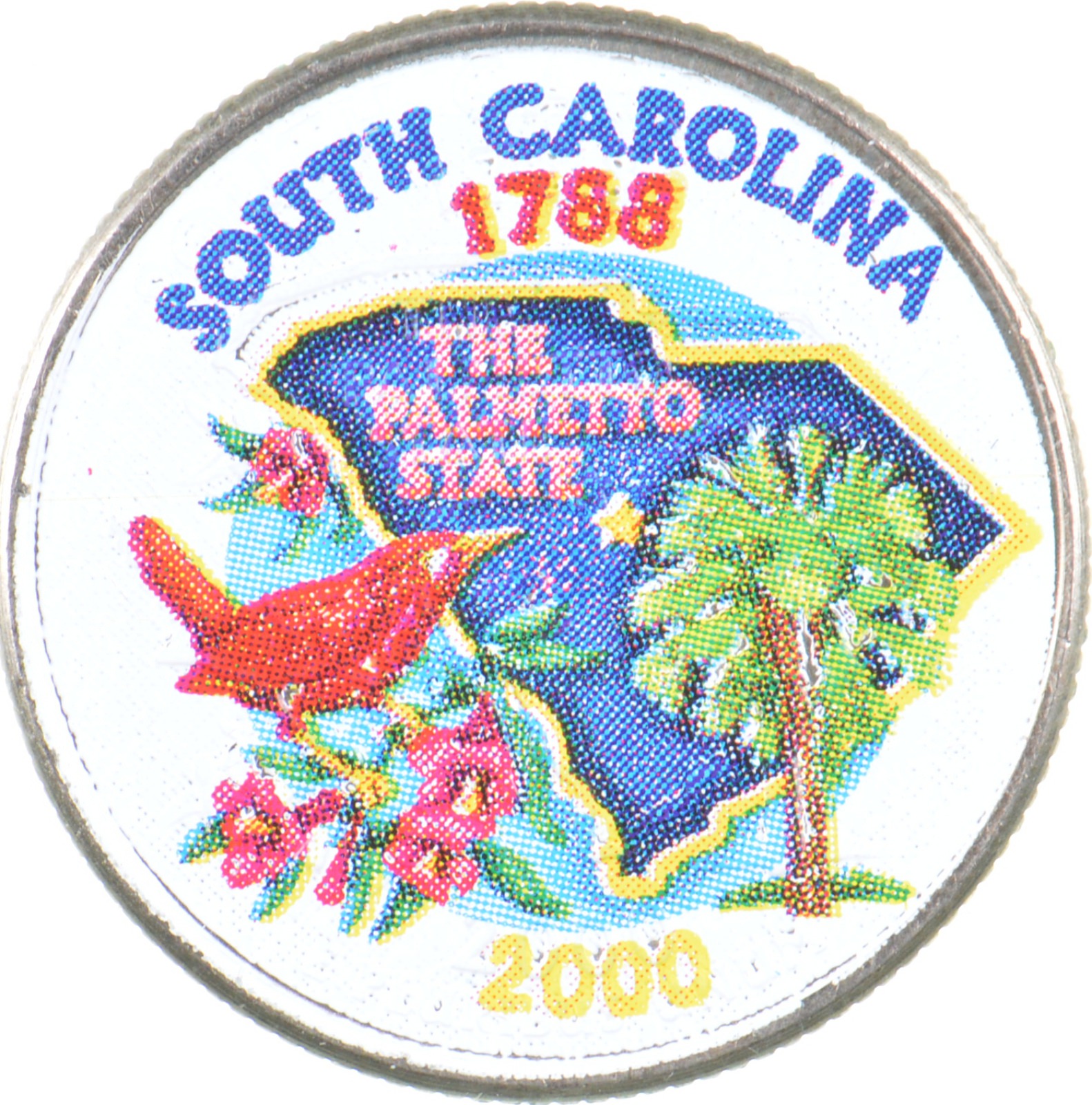 Custom - COLORIZED - 2000-D South Carolina State Quarter - High ...