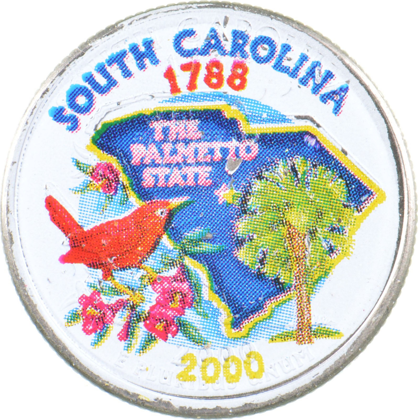 Custom - COLORIZED - 2000-D South Carolina State Quarter - High ...